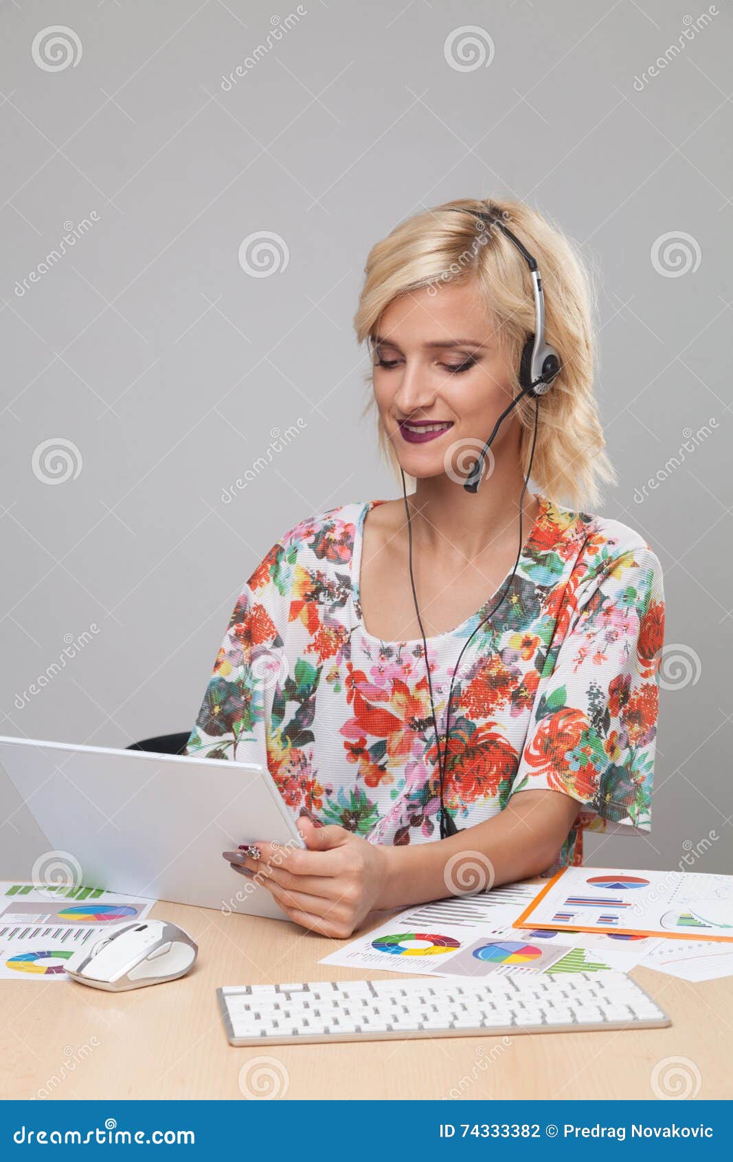 Customer support stock photo. Image of service, microphone - 74333382