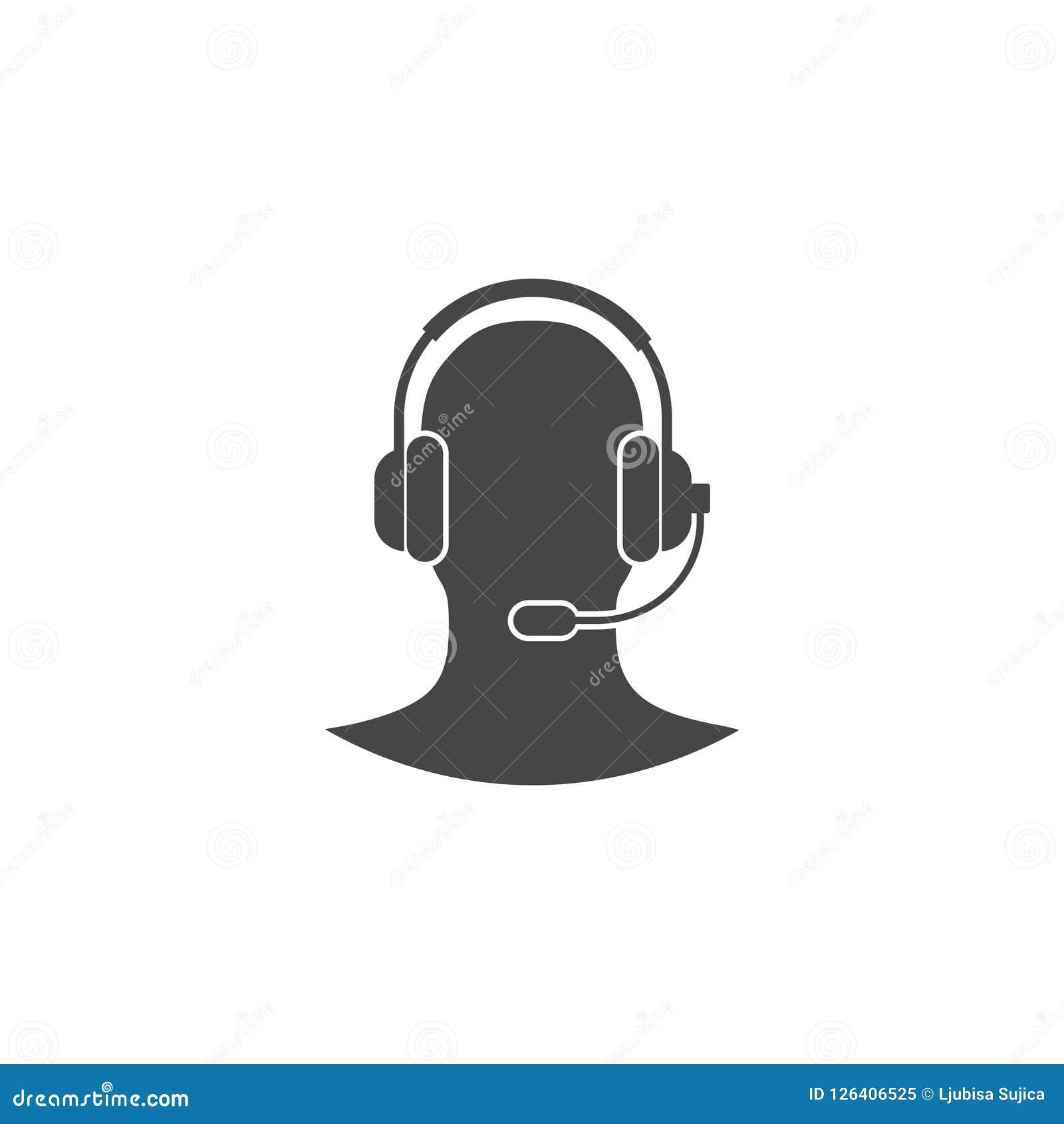 Customer Support, Customer Service Flat Icon, Simple Vector Icon Stock ...