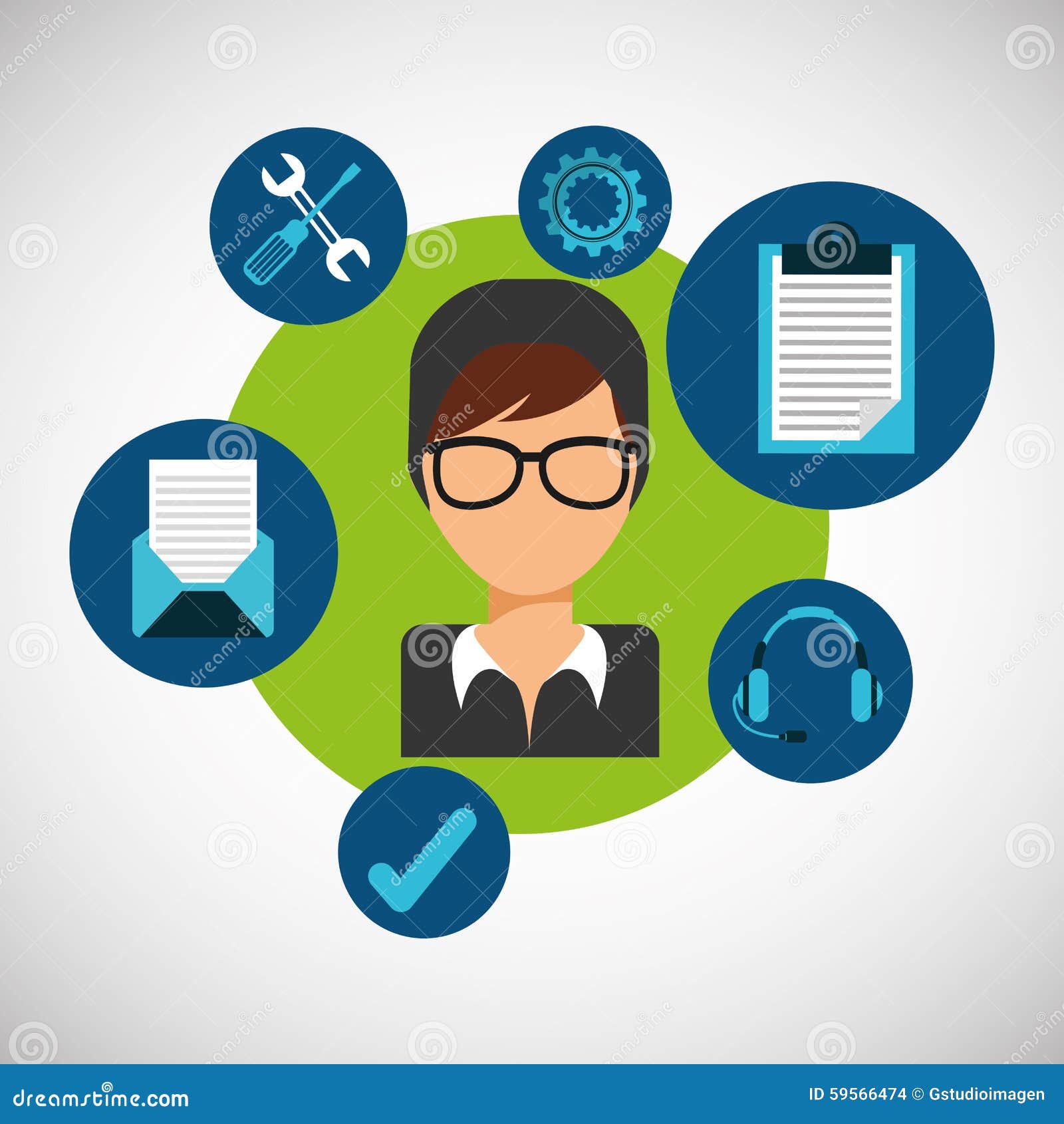 Customer support stock vector. Illustration of service - 59566474