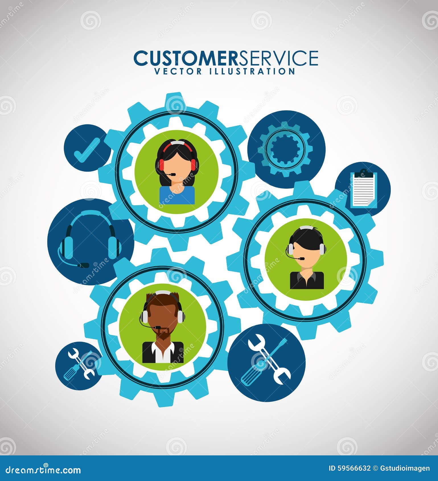 Customer support stock vector. Illustration of male, help - 59566632