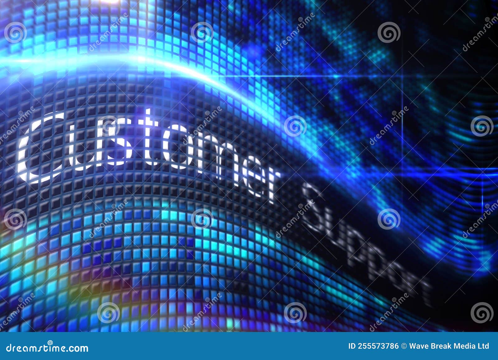 Customer Support on Digital Screen Stock Illustration - Illustration of ...