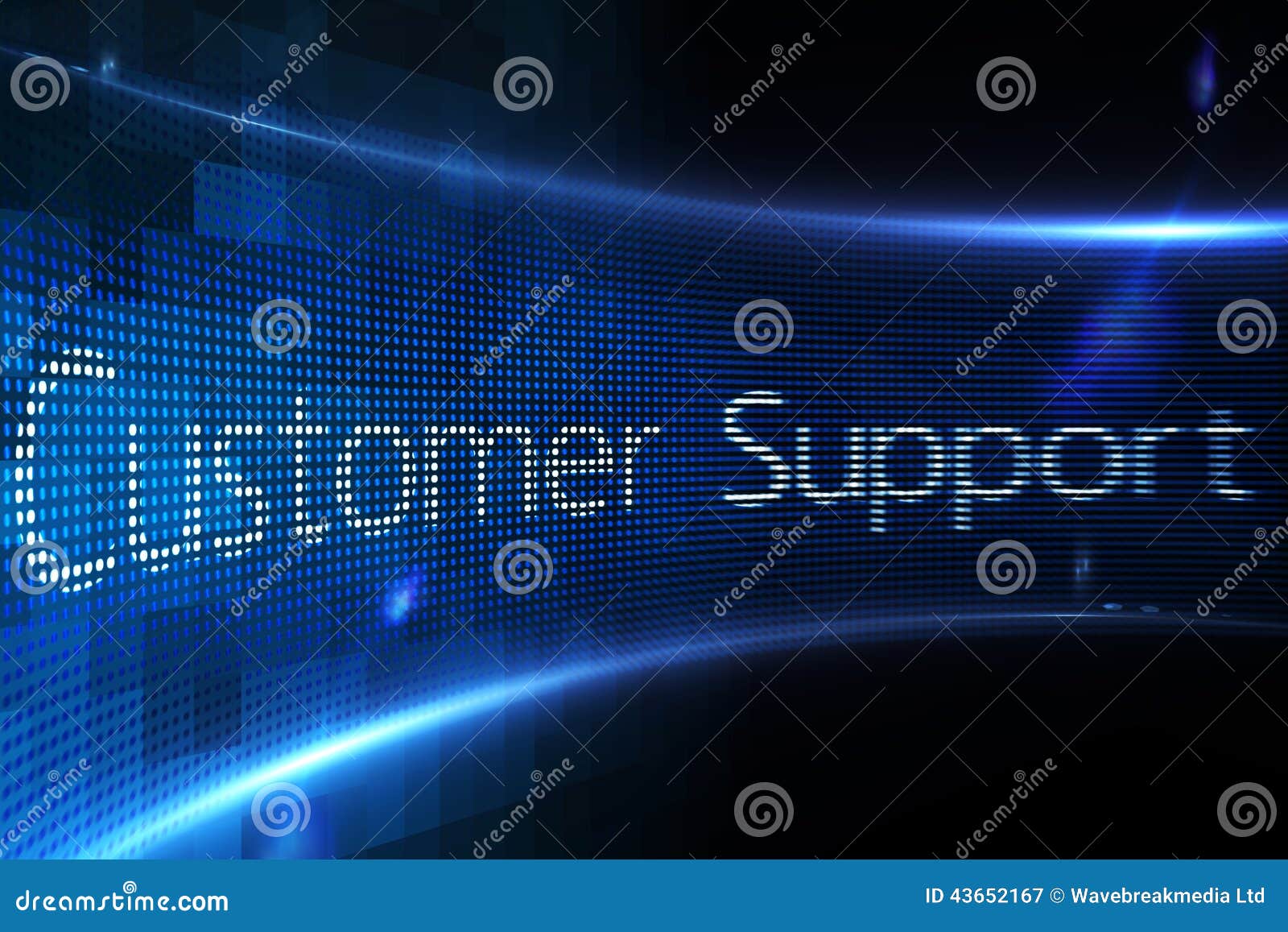 Customer Support on Digital Screen Stock Illustration - Illustration of ...