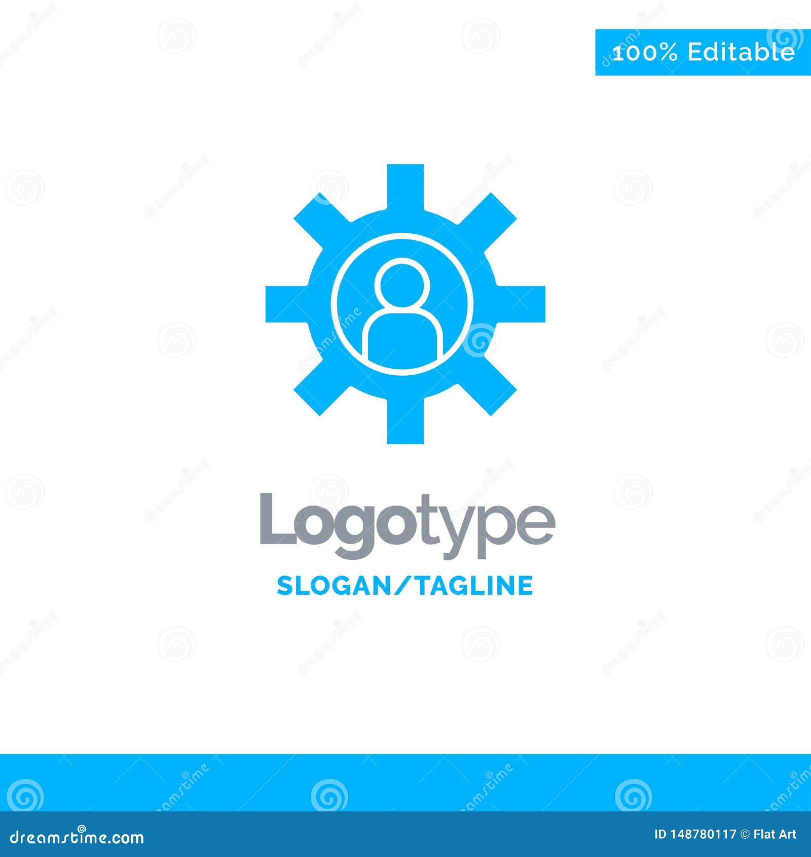 Customer Support, Employee, Service, Support Blue Solid Logo Template ...