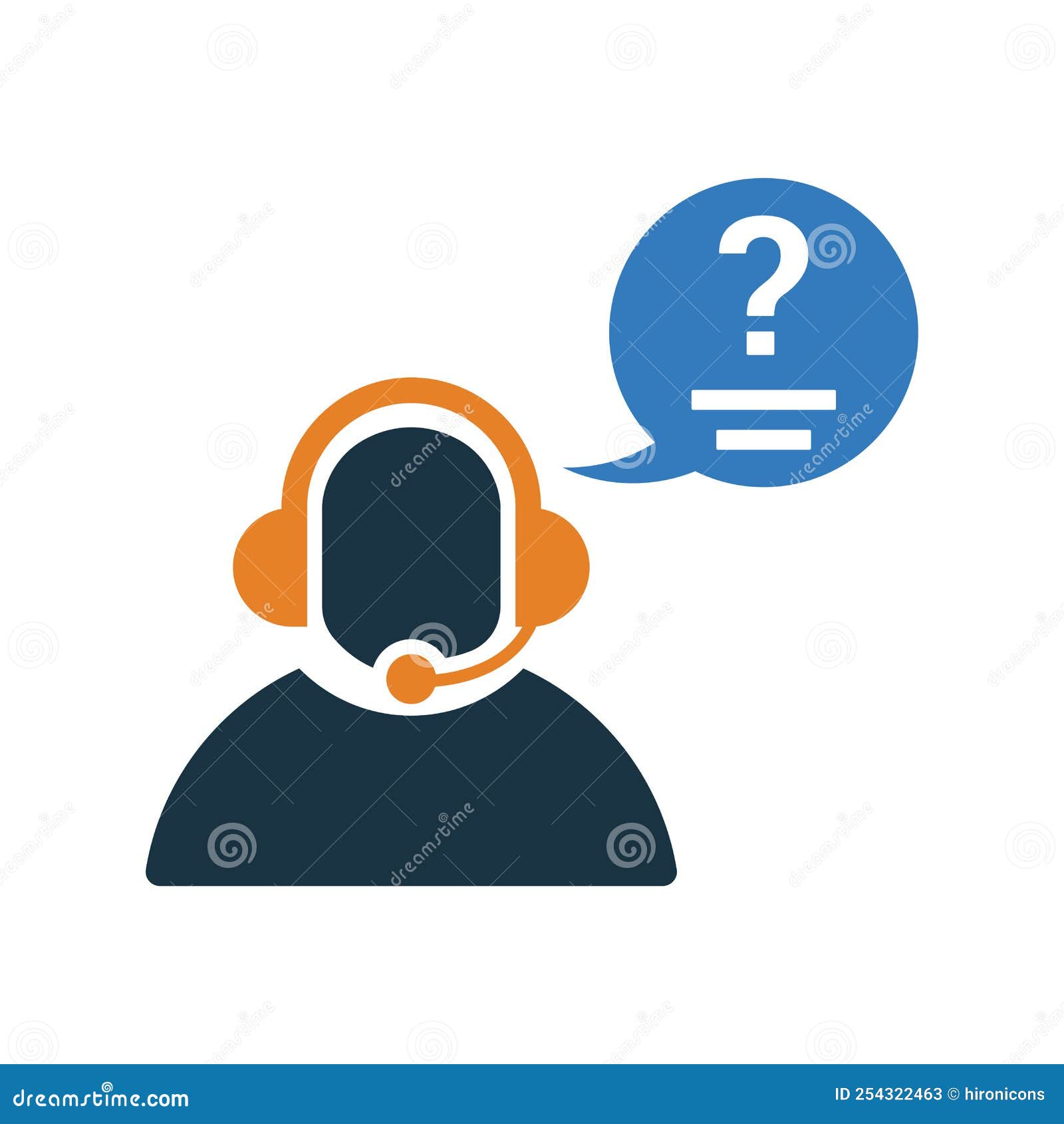 Customer Support, Enquiry Icon . Editable Vector Logo Stock ...