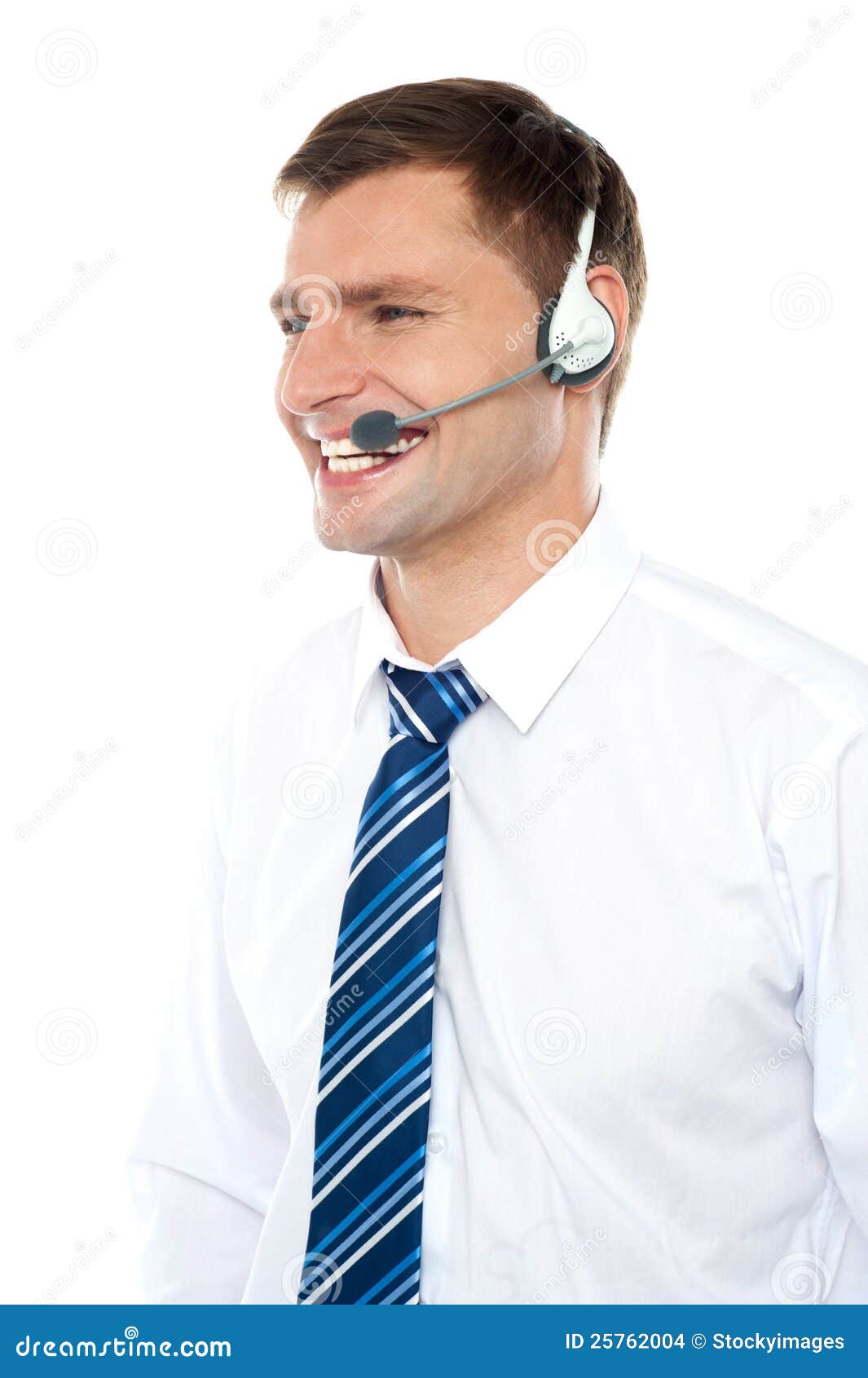 Customer Support Executive Assisting Clients Stock Photo - Image of ...