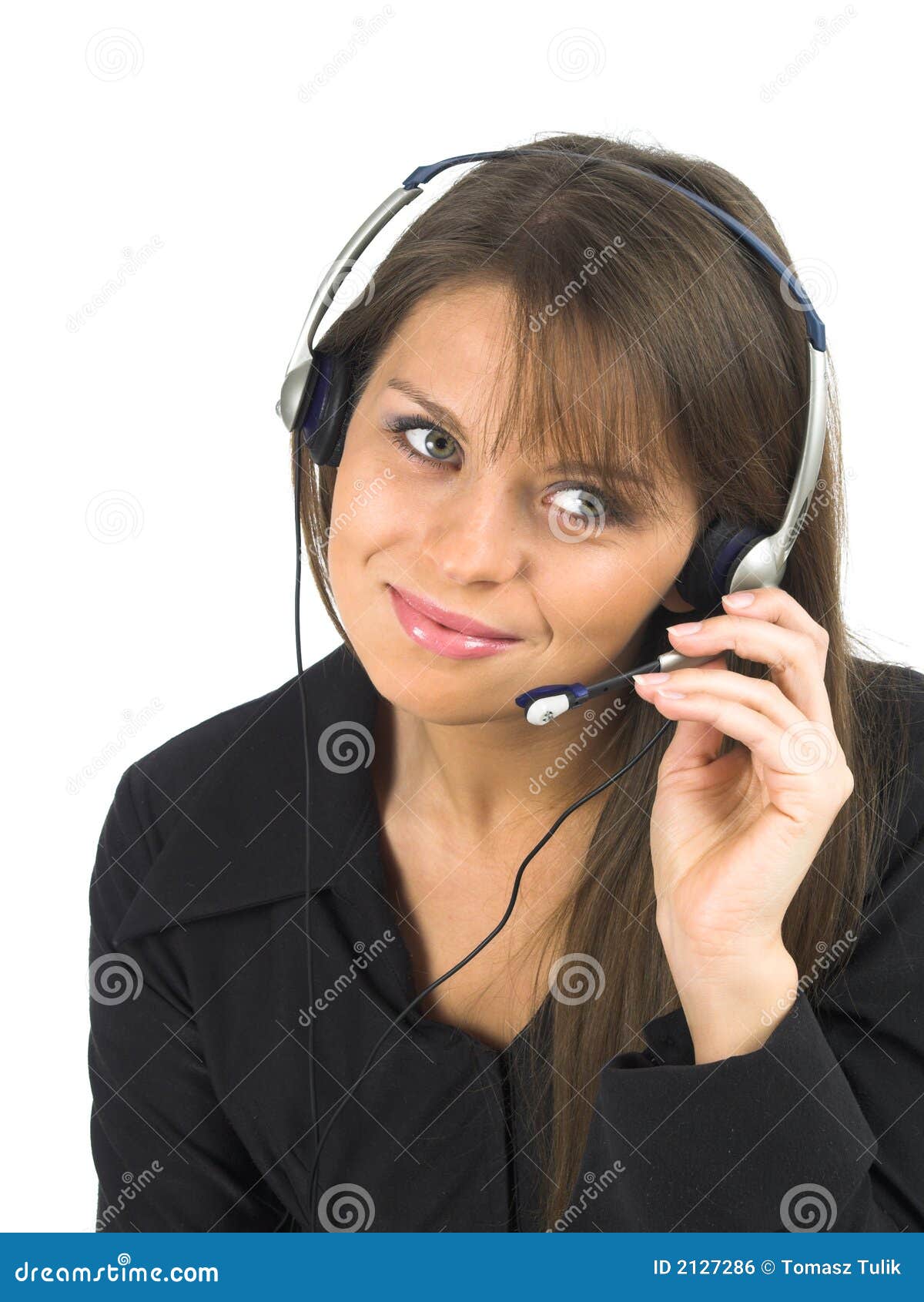 Customer support girl stock photo. Image of phone, company - 2127286