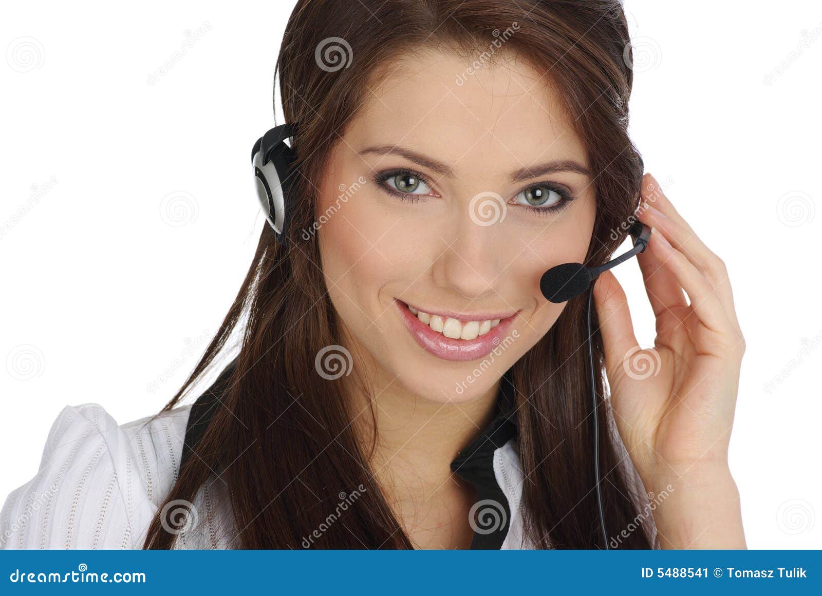 Customer support girl stock image. Image of center, human - 5488541