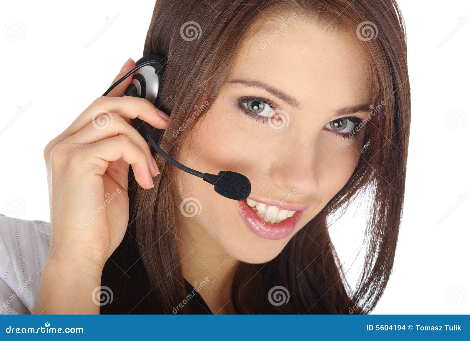 Customer support girl stock photo. Image of hotline, executive - 5604194