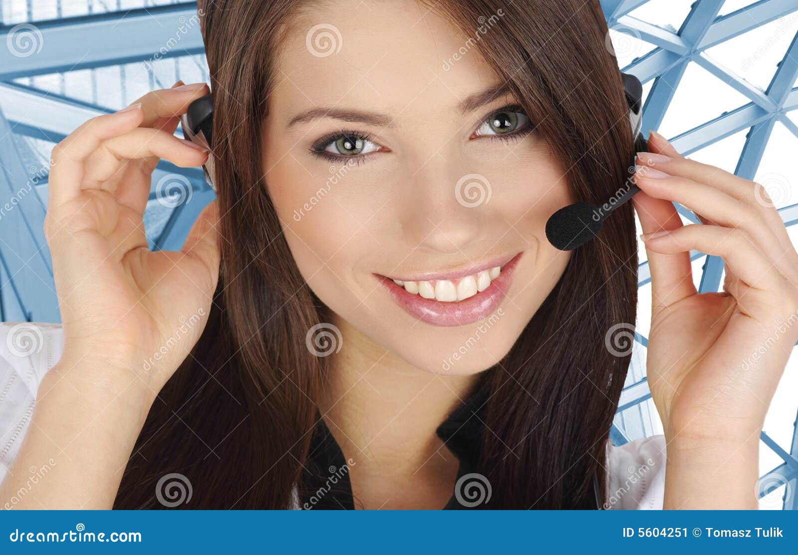 Customer support girl stock image. Image of agent, centre - 5604251