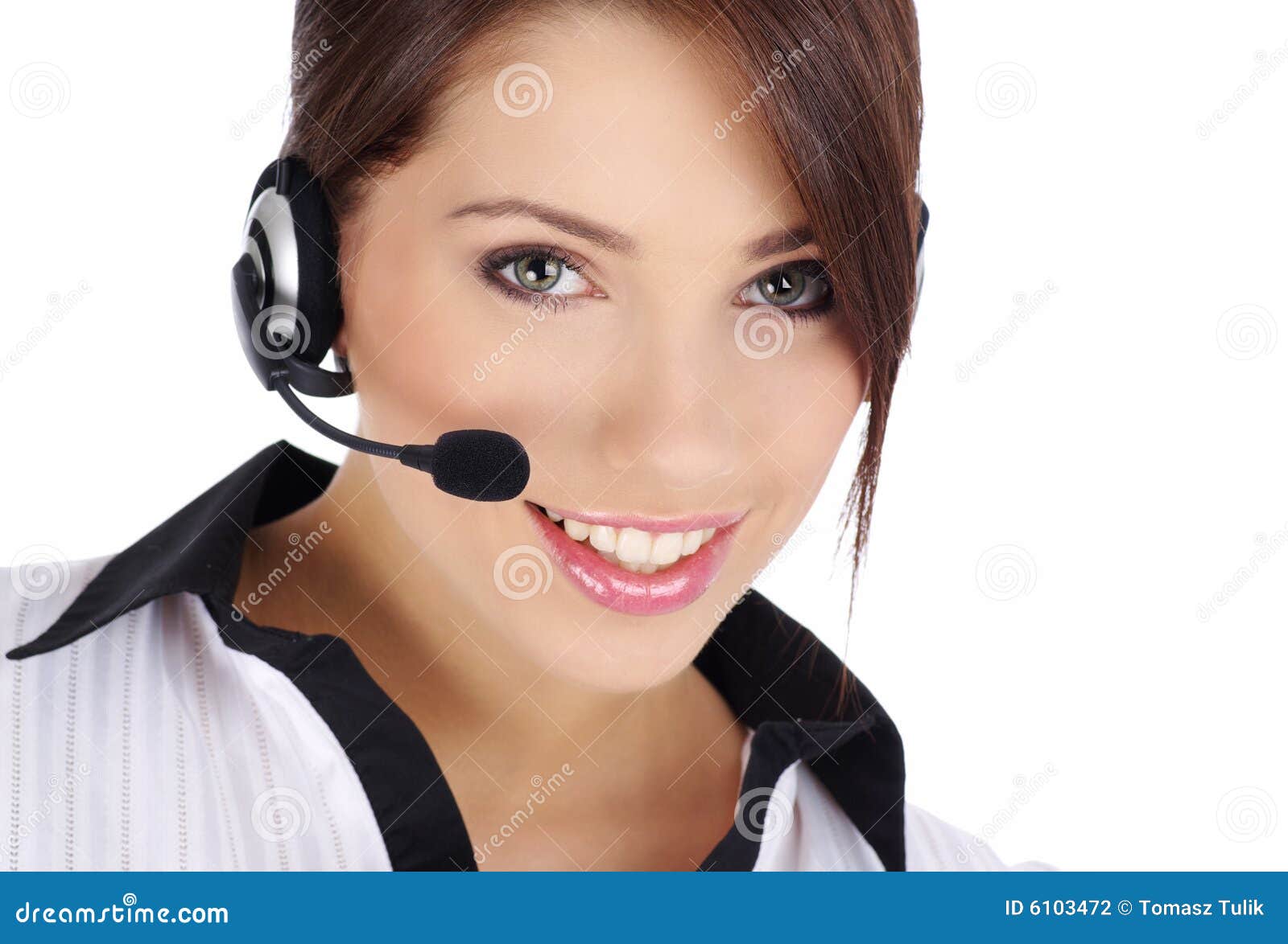 Customer support girl stock photo. Image of representative - 6103472