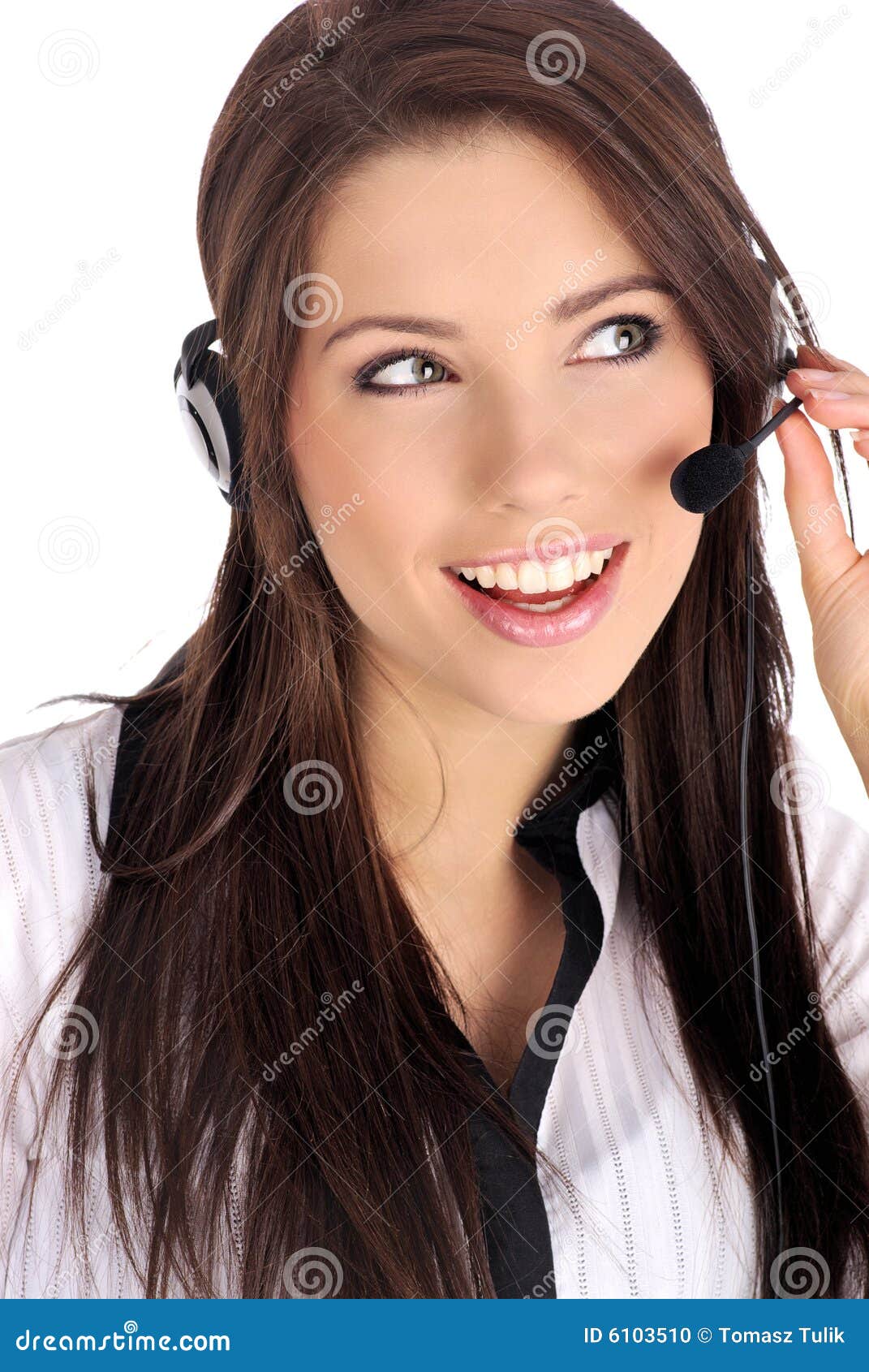 Customer support girl stock photo. Image of female, contact - 6103510