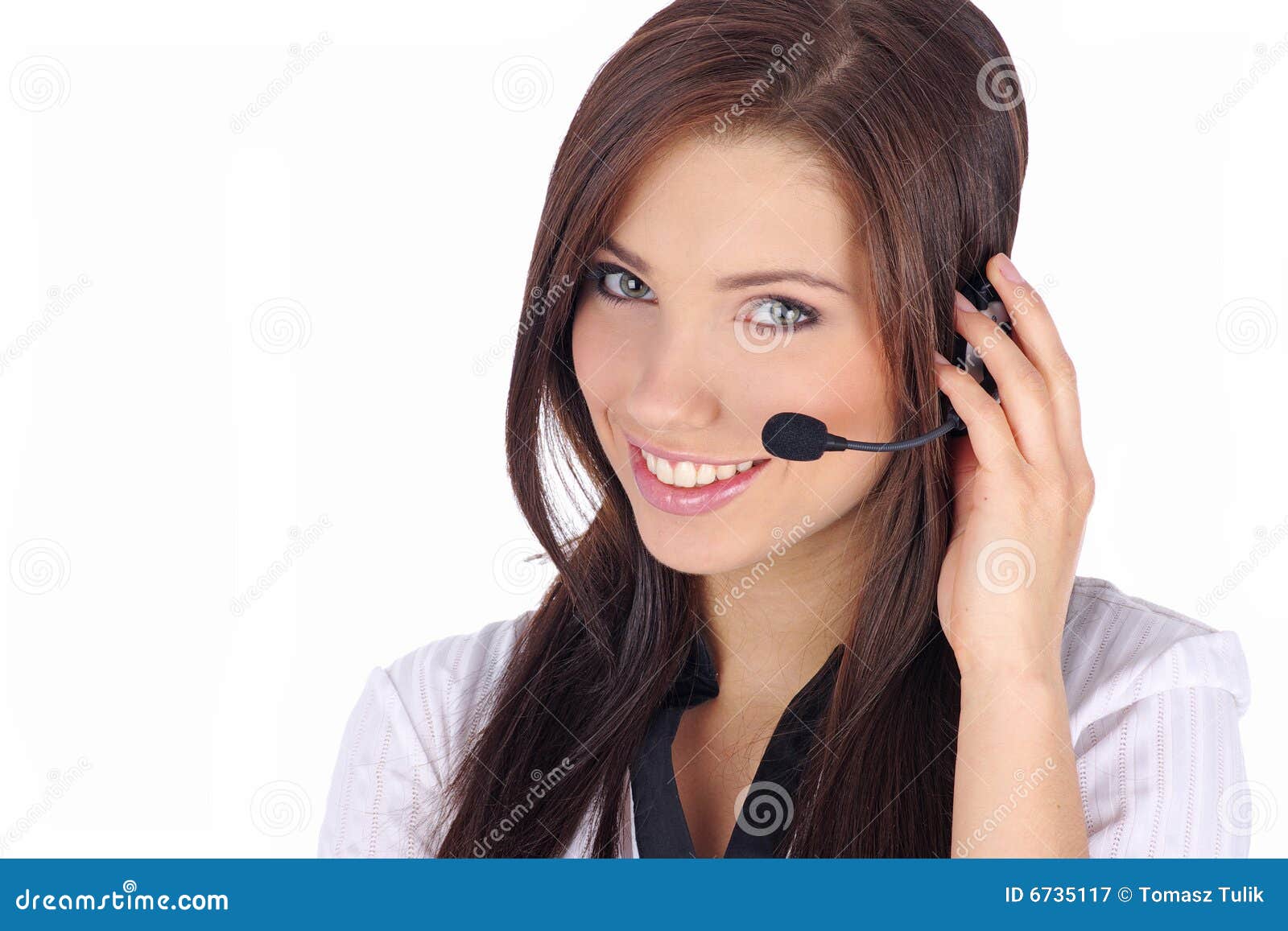 Customer support girl stock image. Image of corporate - 6735117