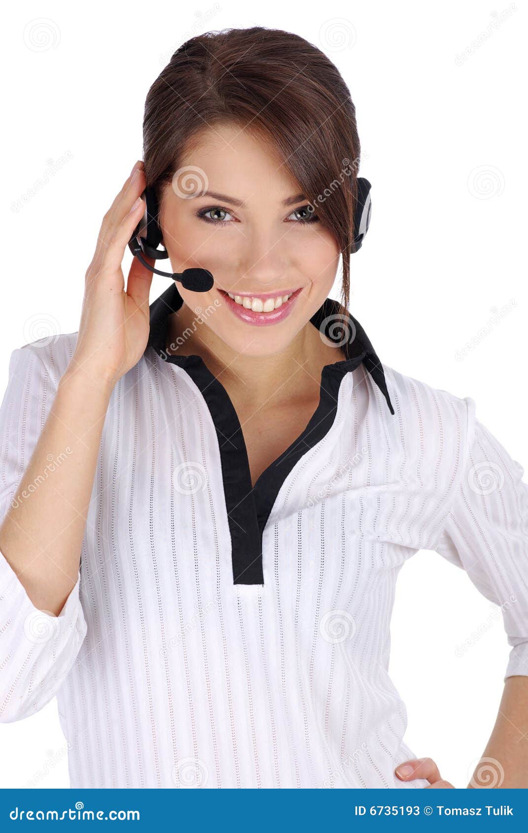 Customer support girl stock image. Image of communicate - 6735193