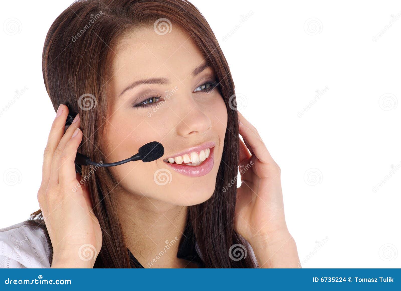 Customer support girl stock photo. Image of person, agent - 6735224