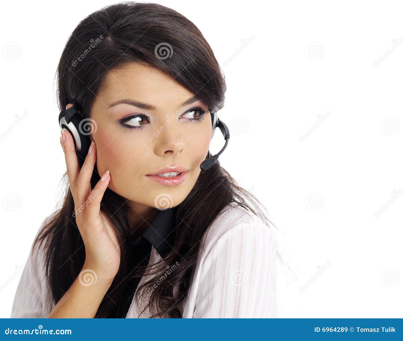 Customer support girl stock image. Image of fresh, communication - 6964289