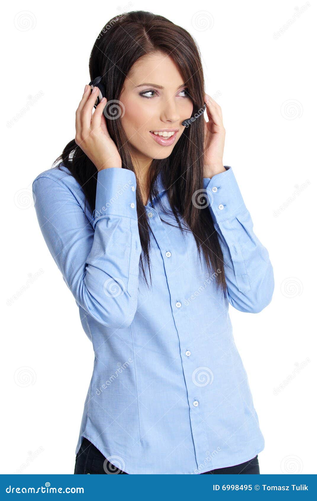 Customer support girl stock image. Image of communicate - 6998495