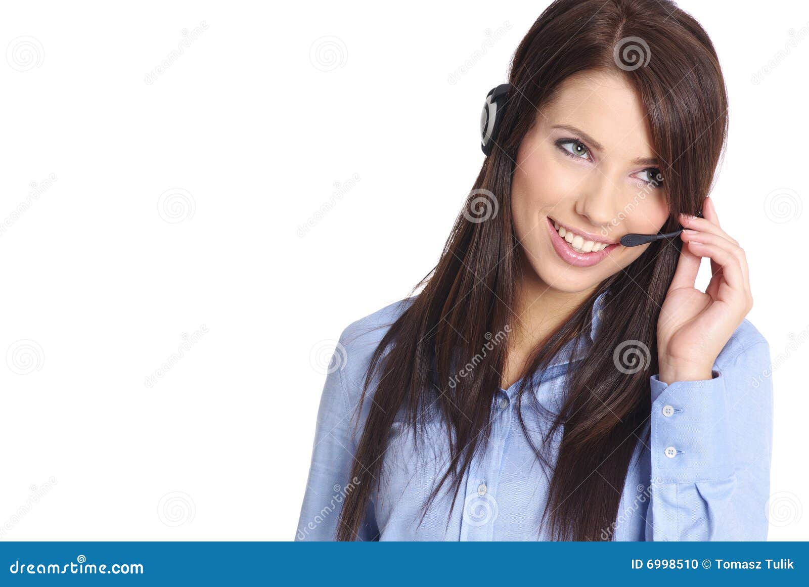 Customer support girl stock photo. Image of call, headset - 6998510