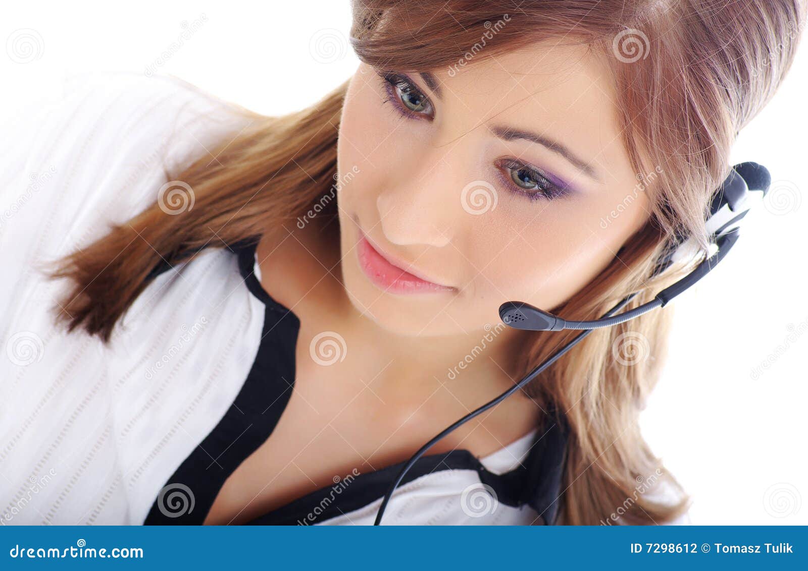 Customer support girl stock photo. Image of switchboard - 7298612