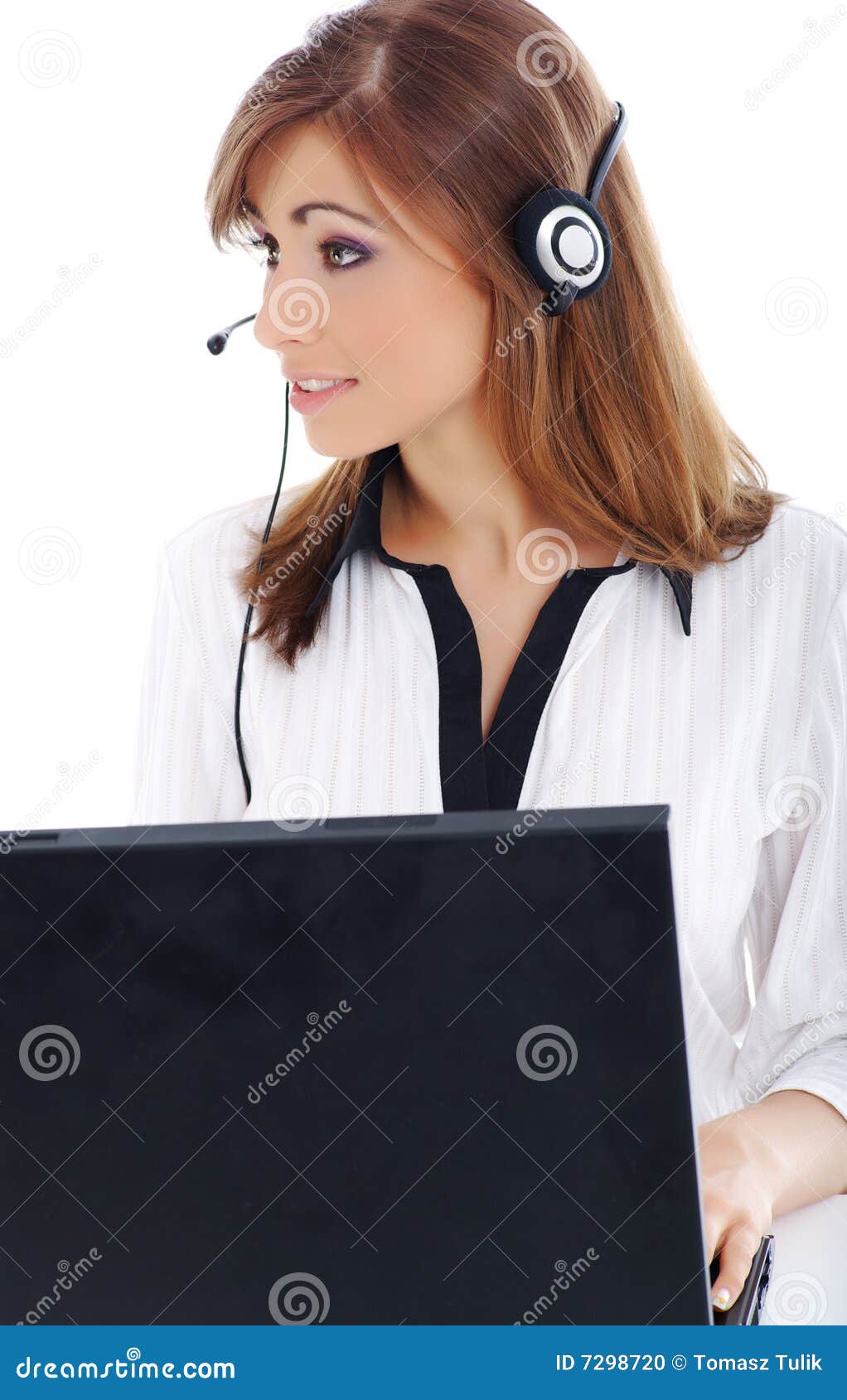 Customer support girl stock photo. Image of sales, representative - 7298720