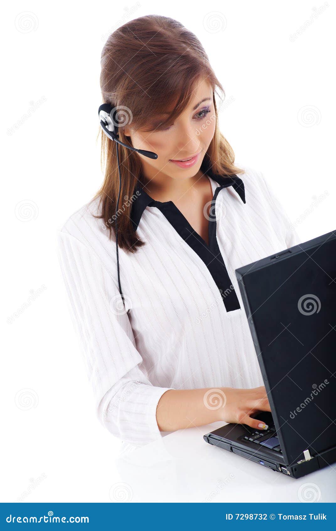 Customer support girl stock photo. Image of human, talking - 7298732