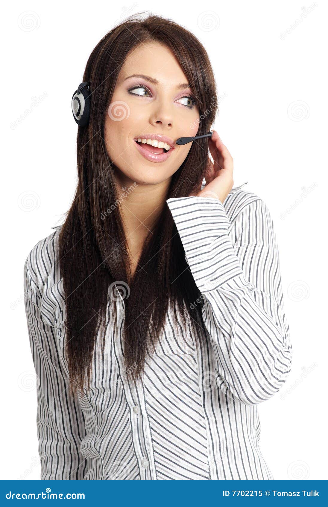 Customer support girl stock image. Image of hotline, headphone - 7702215