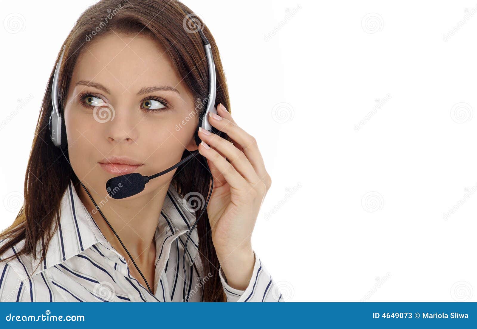 Customer Support Girl.Call Center Stock Image - Image of customer ...
