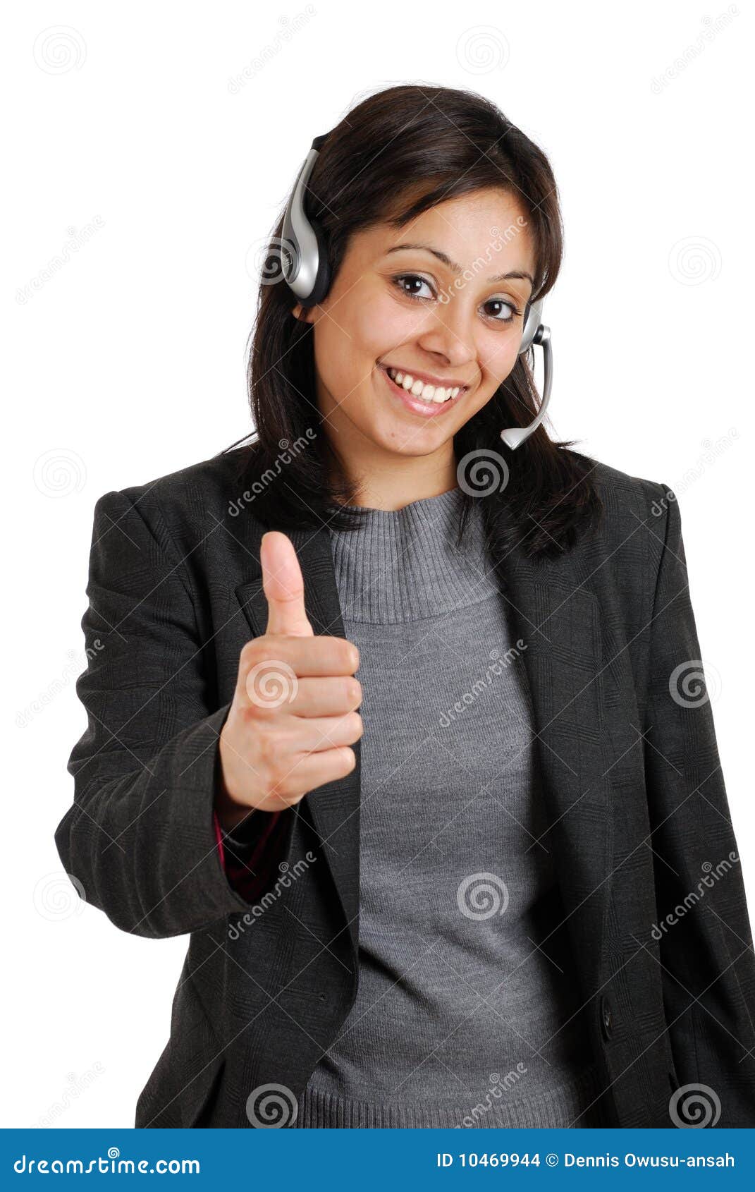 Customer Support Giving Thumbs Up Stock Photo - Image of concept ...
