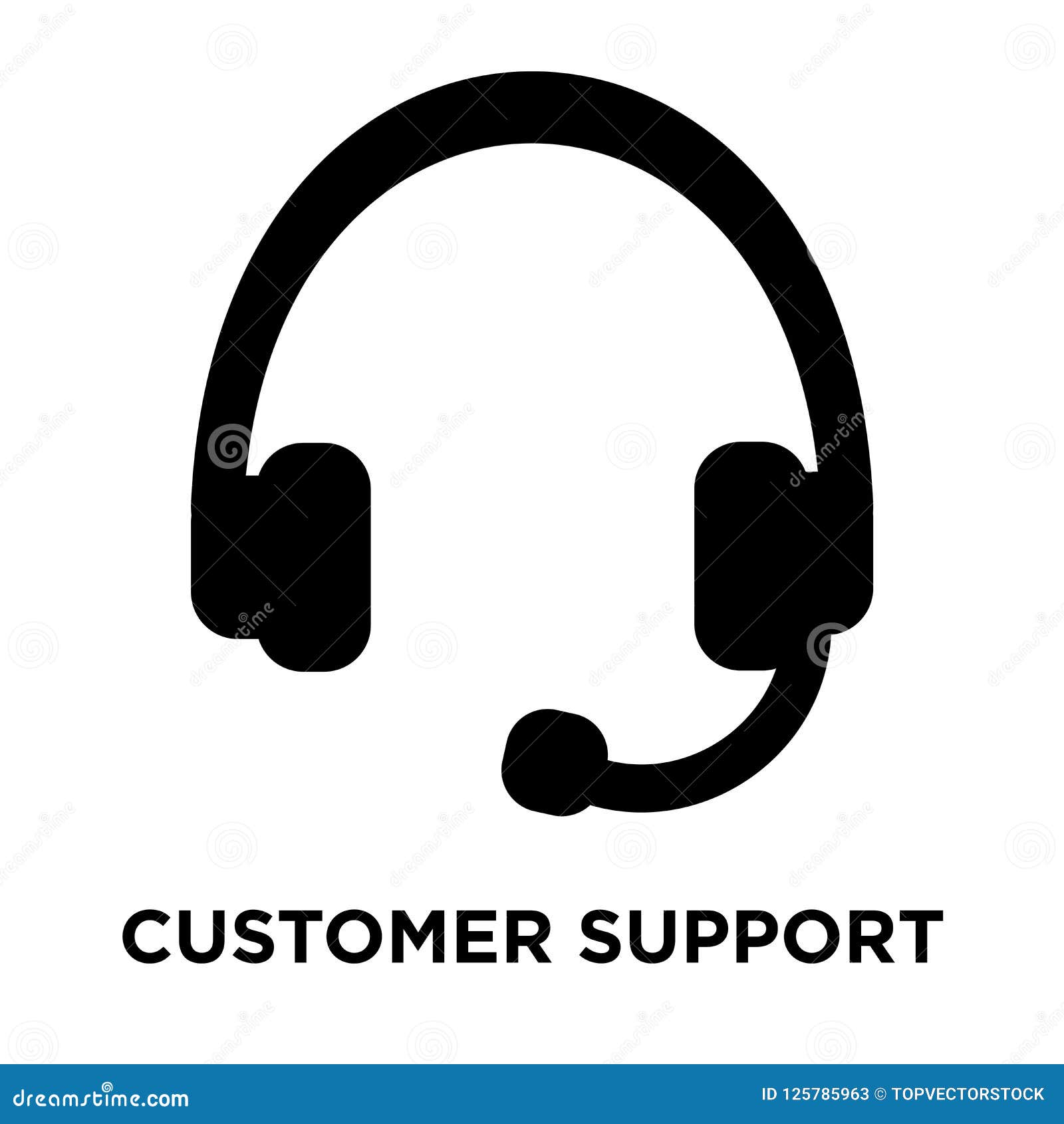 Customer Support IconÂ Vector Isolated on White Background, Log Stock ...