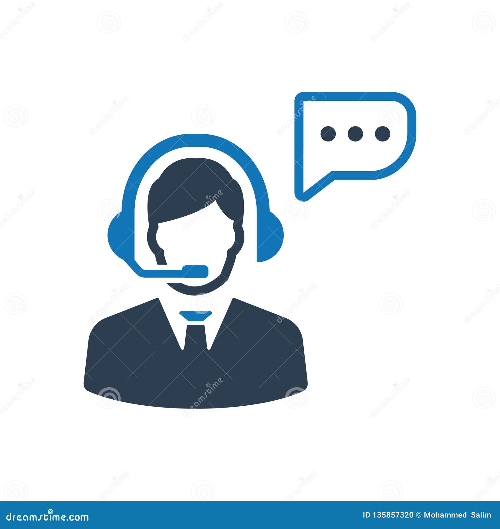 Customer Support Icon. Advice, Help. Stock Vector - Illustration of ...