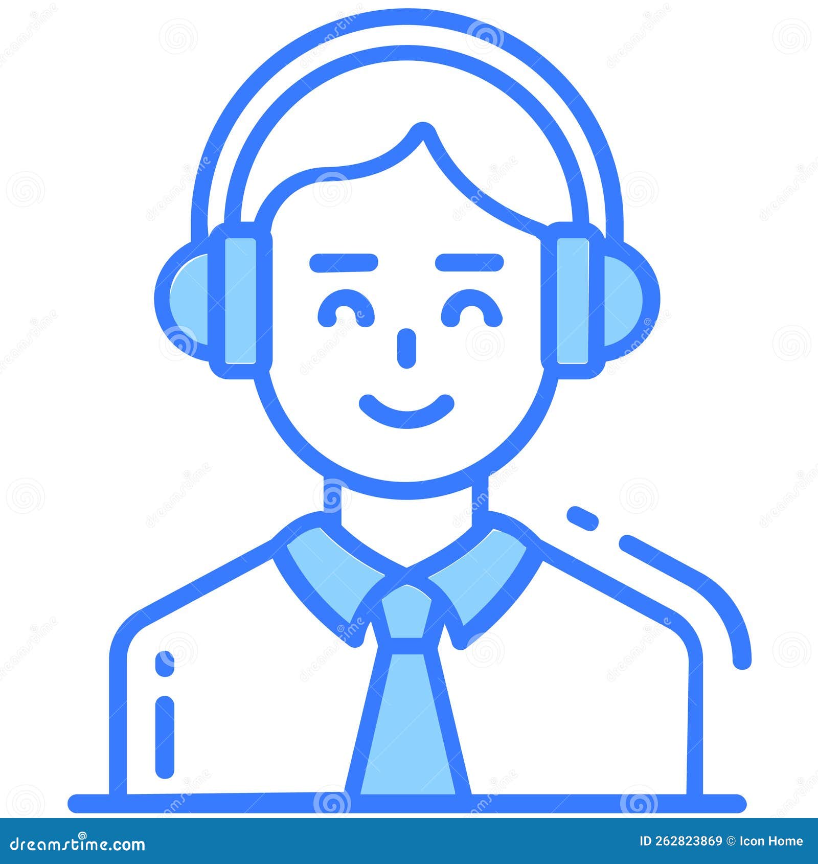 Customer Support Icon, Single Avatar Vector Illustration Stock Vector ...