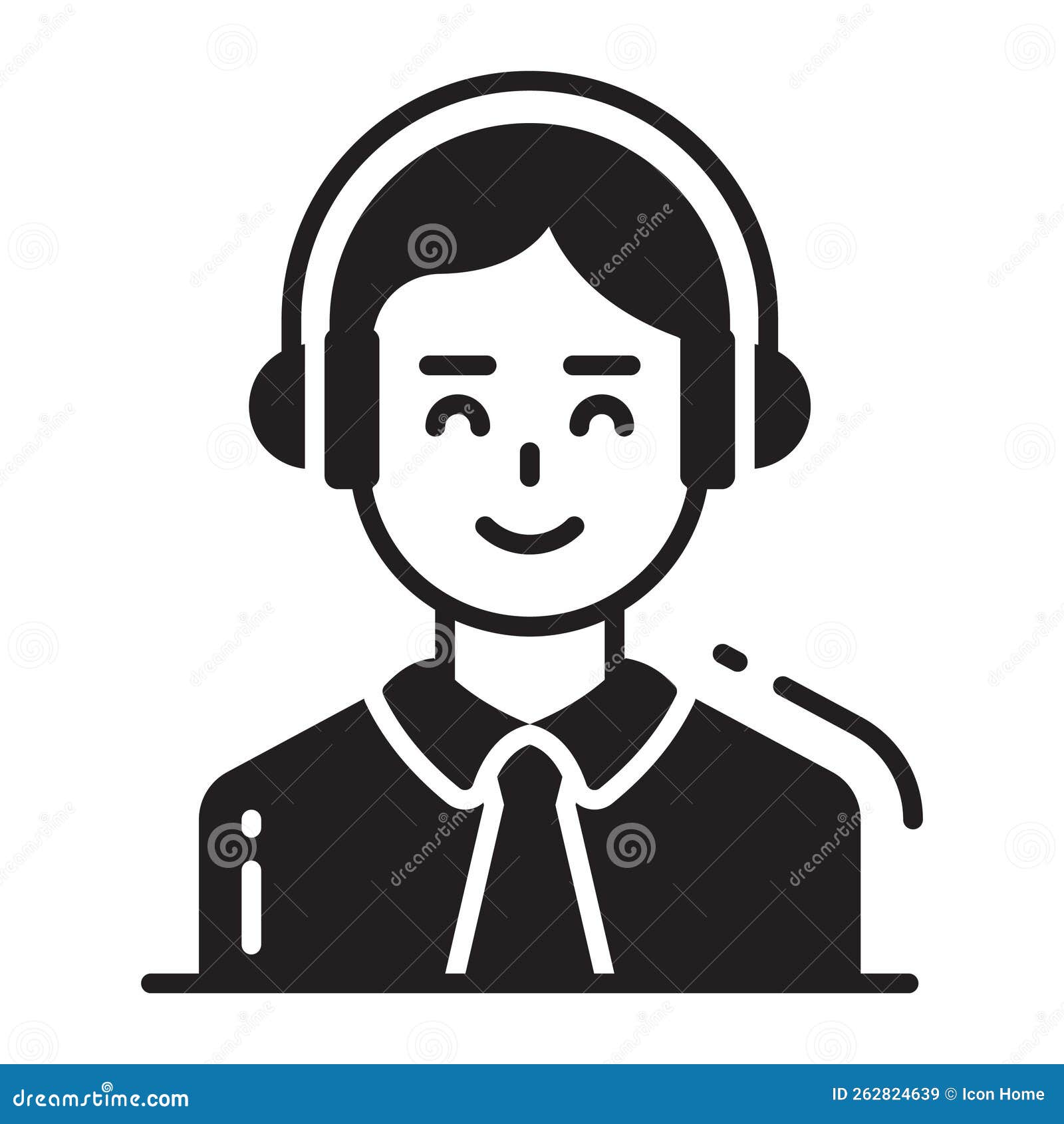 Customer Support Icon, Single Avatar Vector Illustration Stock Vector ...