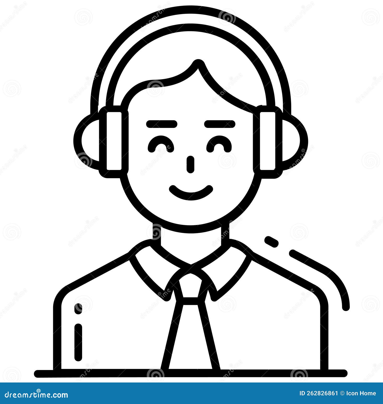 Customer Support Icon, Single Avatar Vector Illustration Stock Vector ...