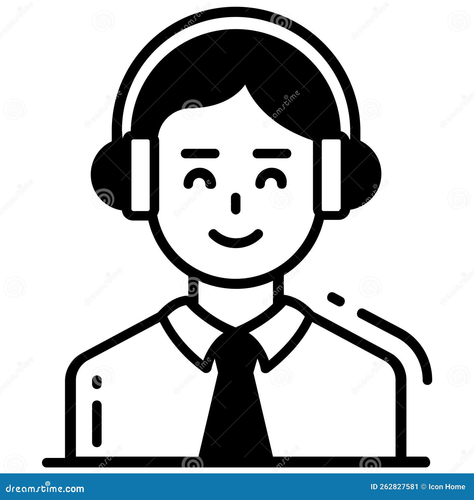 Customer Support Icon, Single Avatar Vector Illustration Stock Vector ...