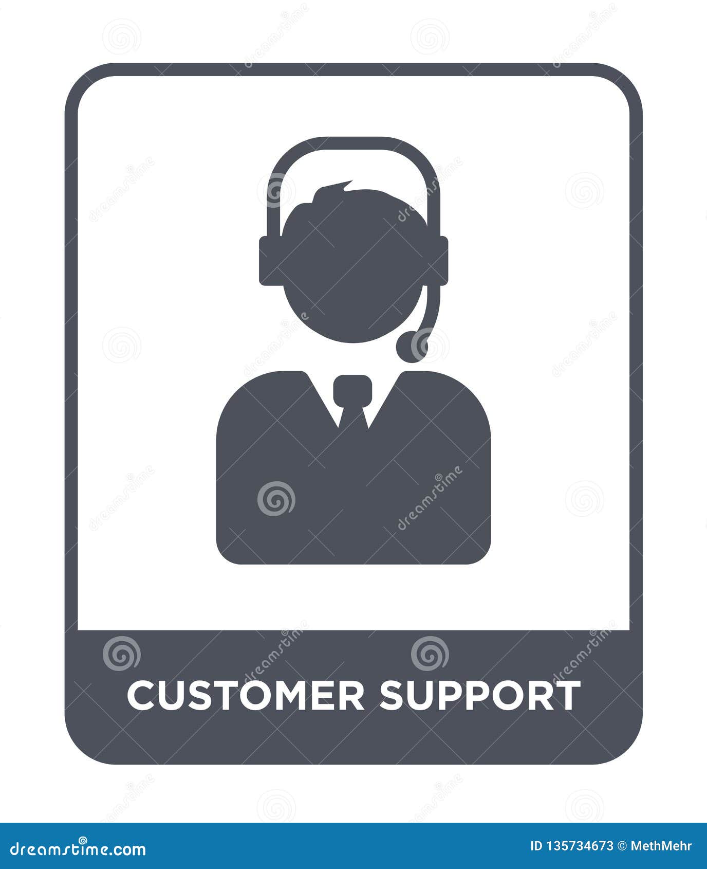 Customer Support Icon in Trendy Design Style. Customer Support Icon ...