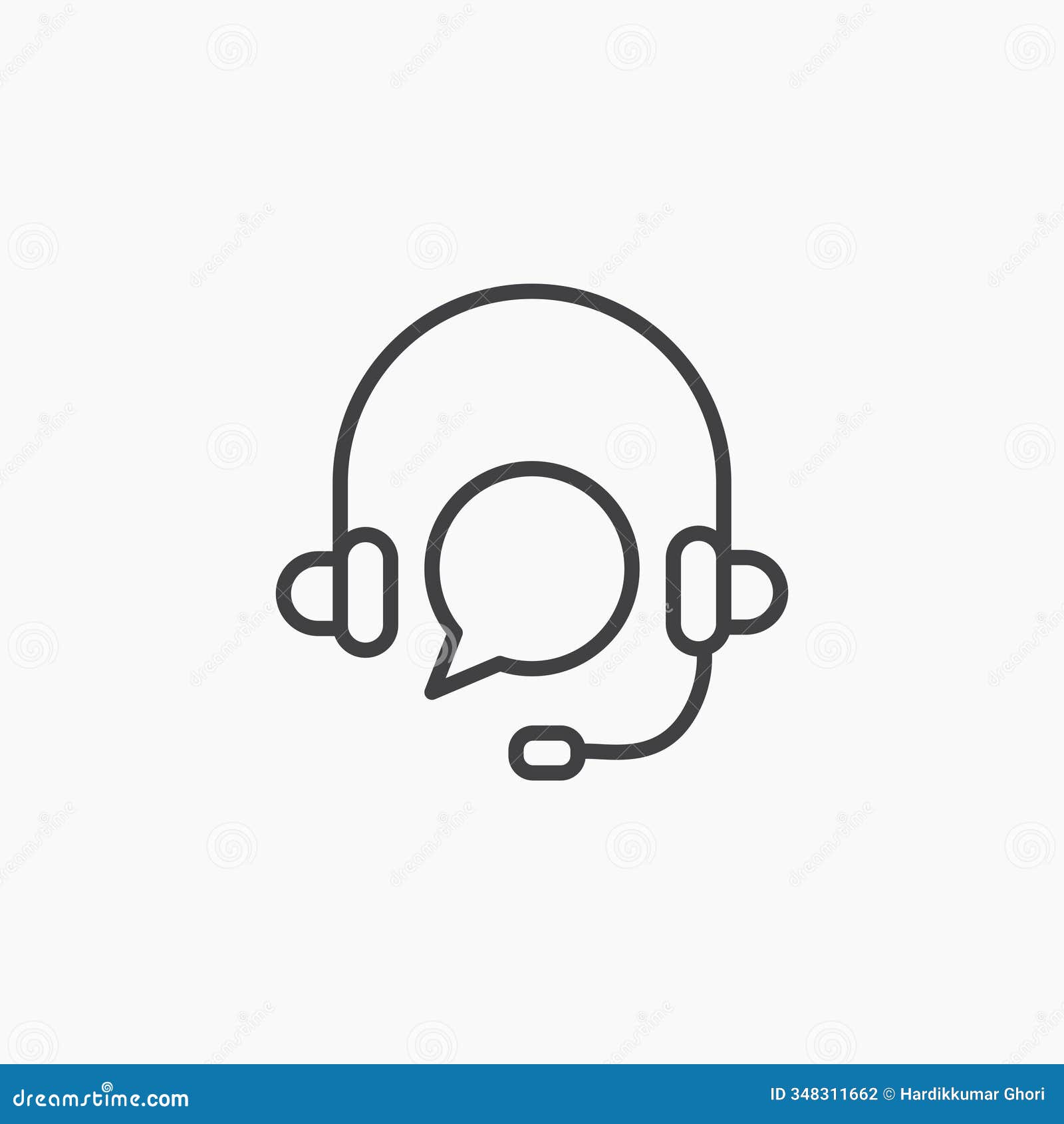 Customer Support Icon Vector Stock Vector - Illustration of telephone ...
