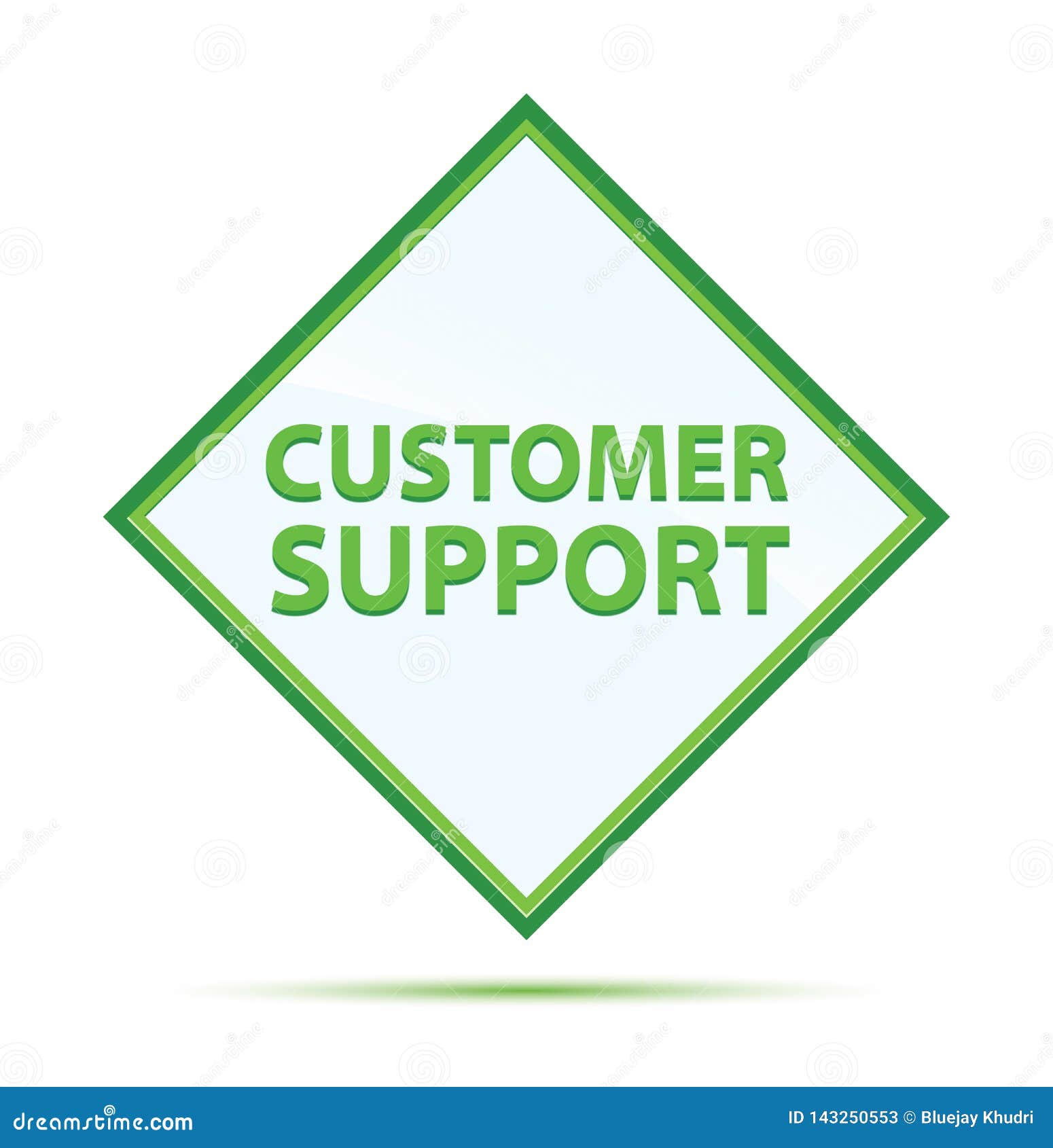 Customer Support Modern Abstract Green Diamond Button Stock ...