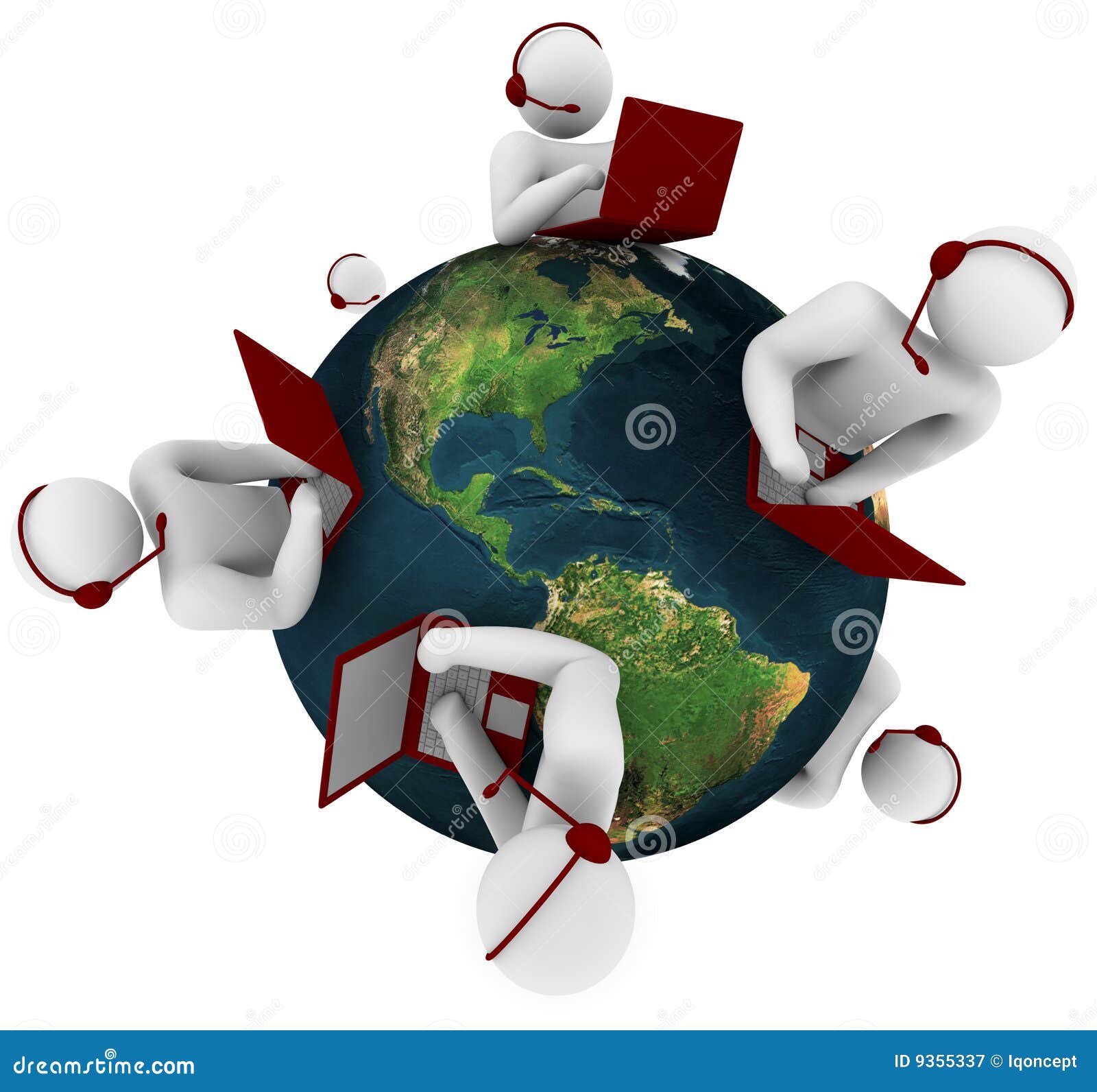 Customer Support Network - Global Stock Illustration - Illustration of ...