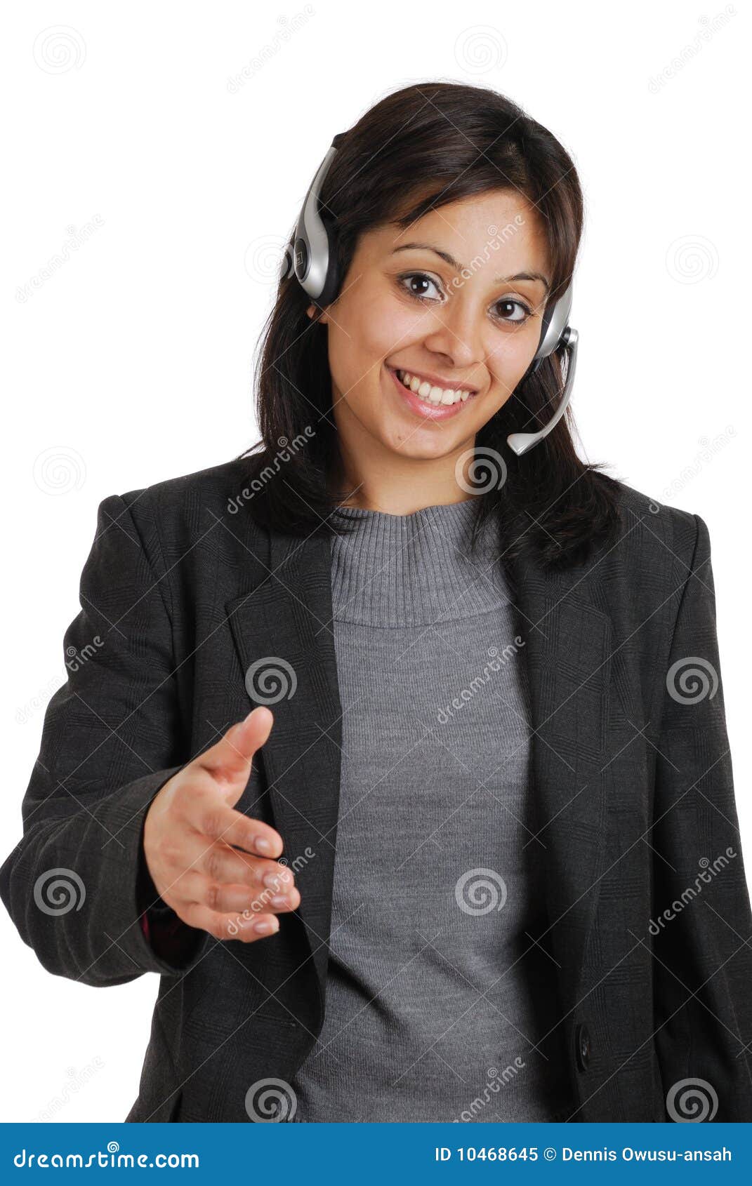 Customer Support Offering Handshake Stock Image - Image of professional ...