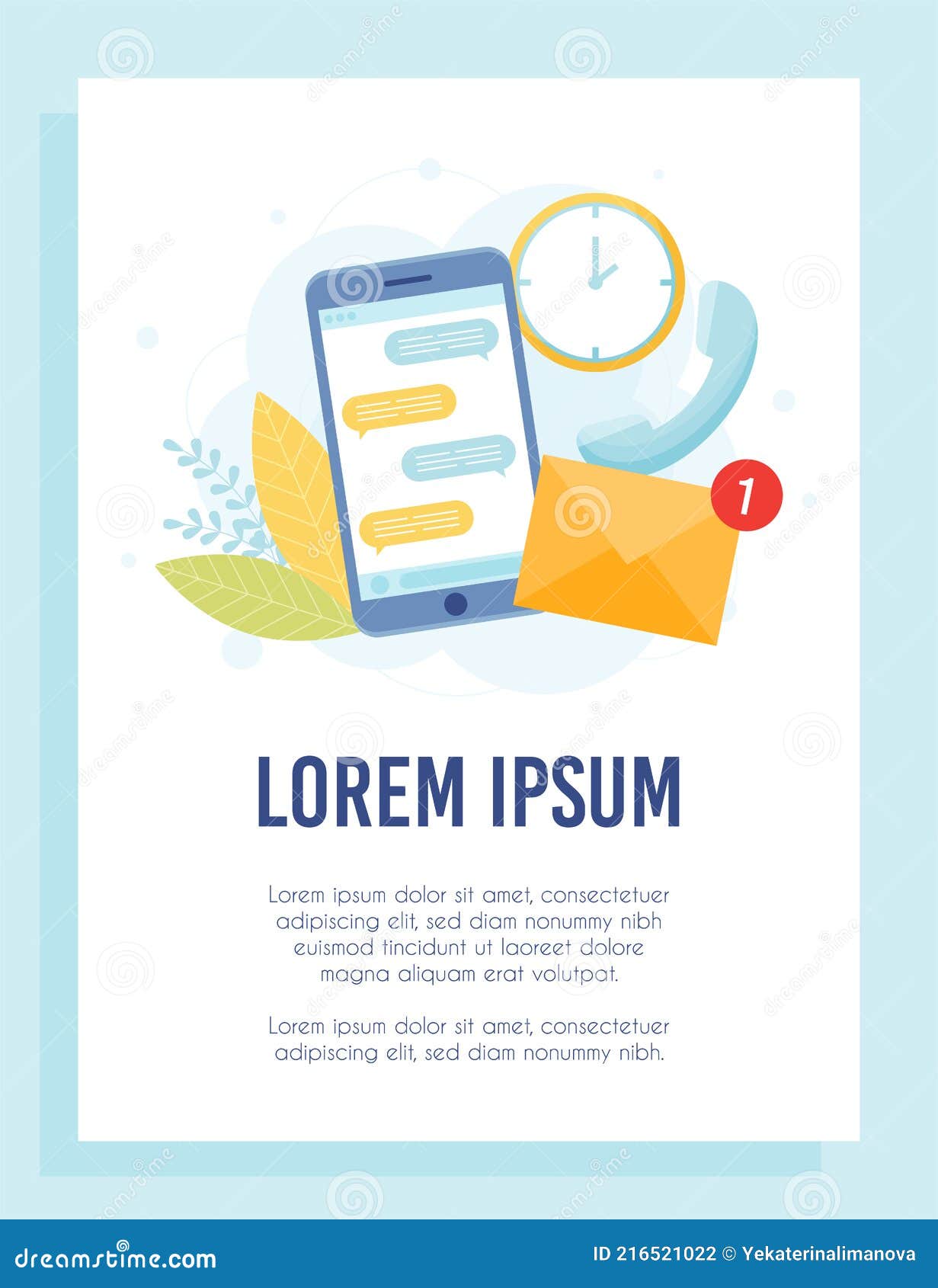 Customer Support Online Help Flyer Concept Stock Vector - Illustration ...