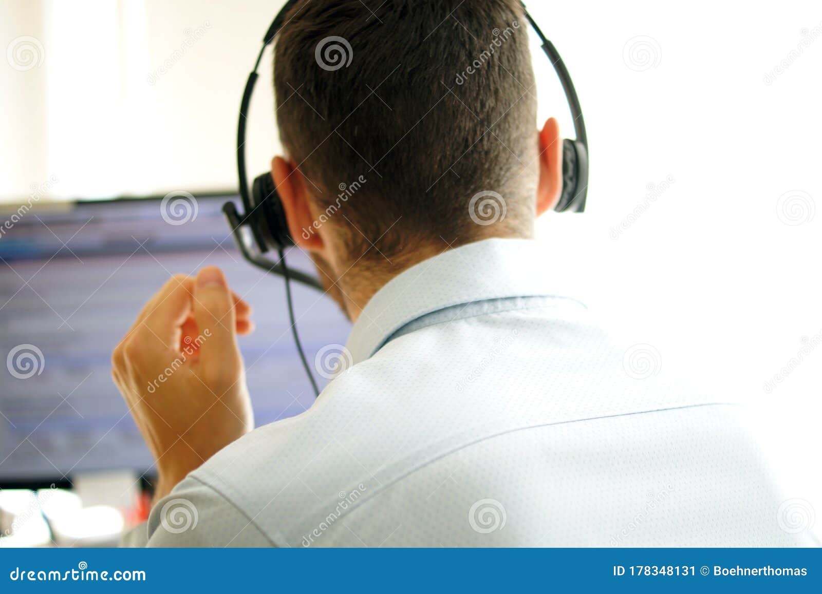 Customer Support Operator in the Call Center. Stock Image - Image of ...