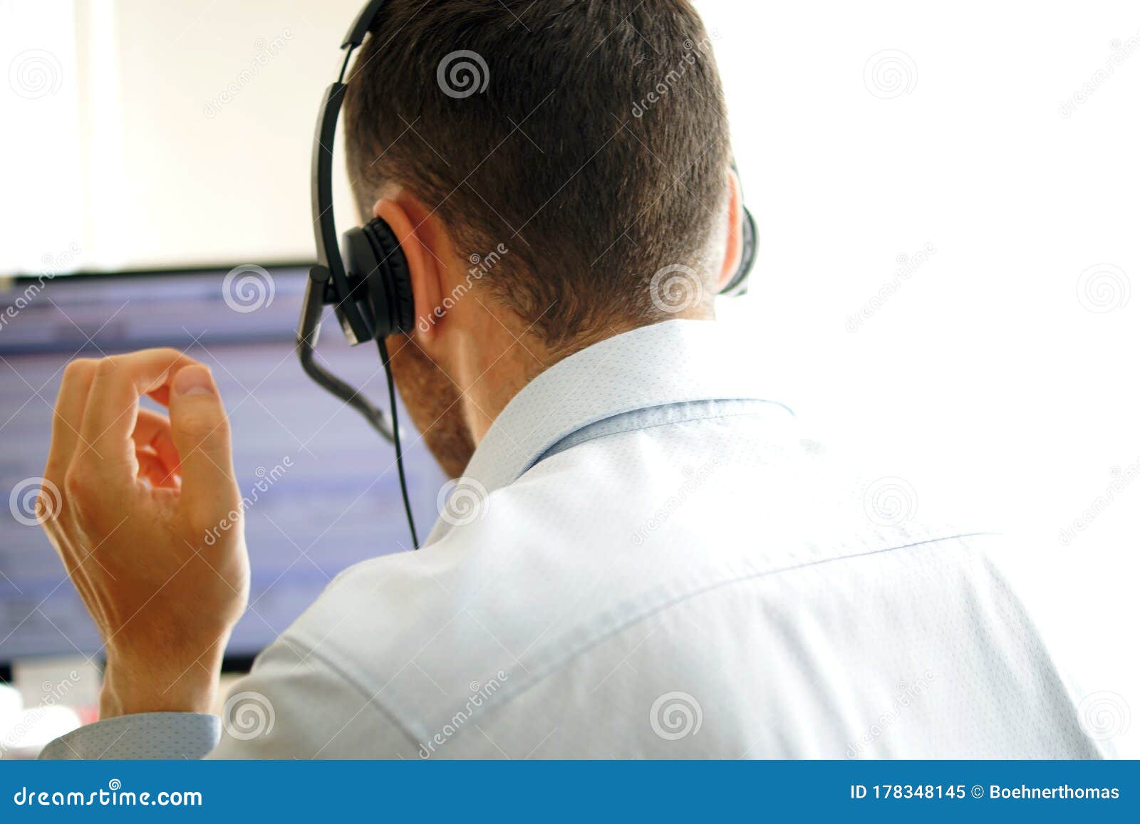 Customer Support Operator in the Call Center. Stock Image - Image of ...