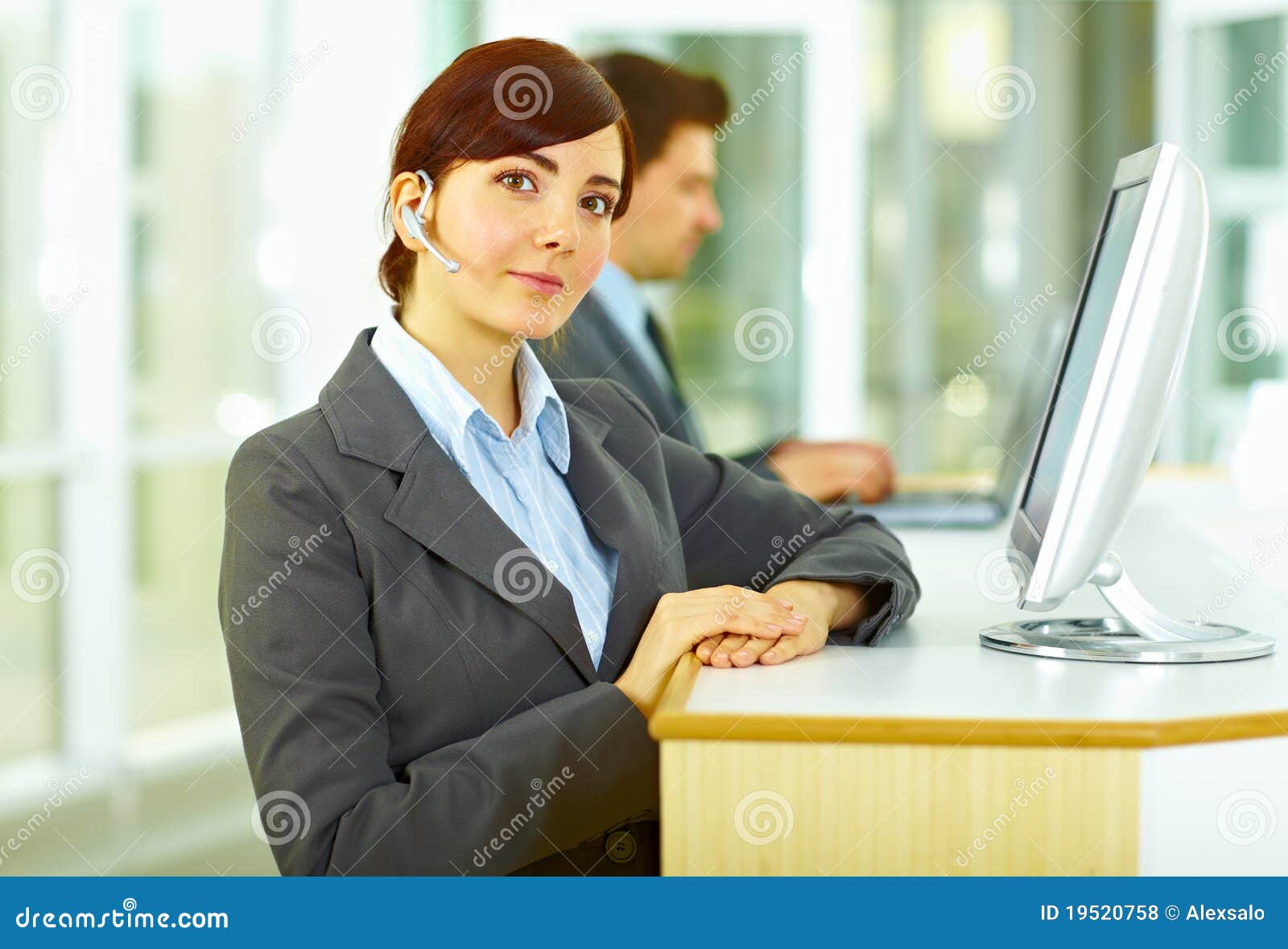 Customer Support Operator in Office Stock Photo - Image of happy ...