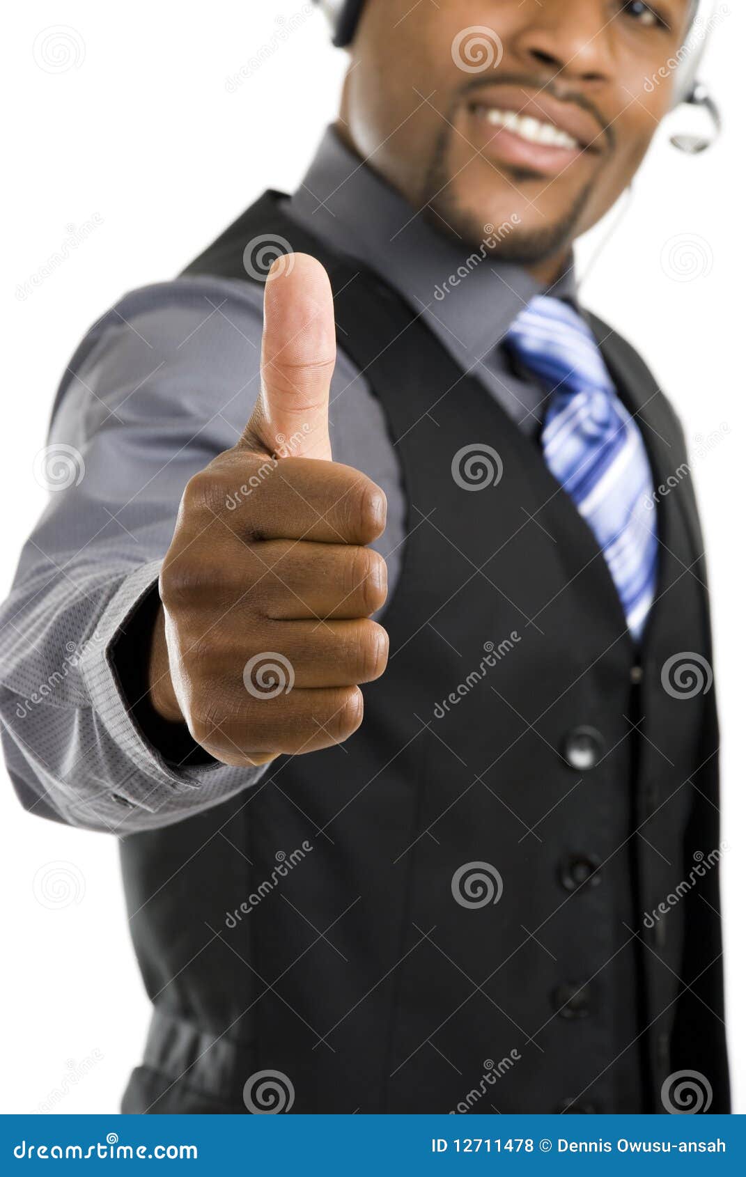 Customer Support Operator Thumbs Up Stock Photo - Image of ethnic ...