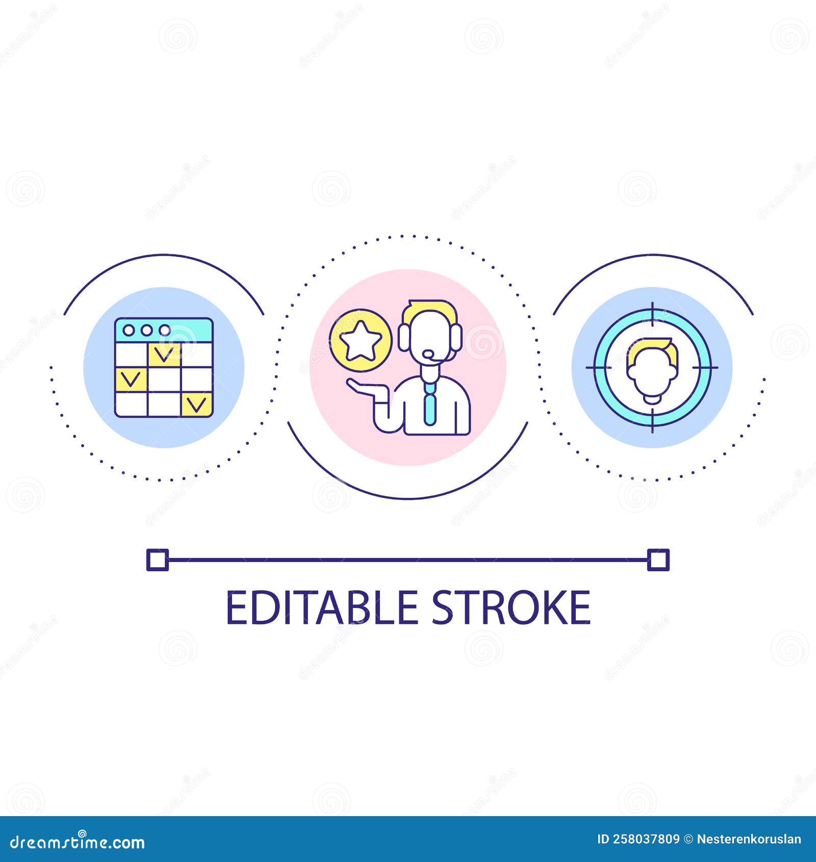 Customer Support Organization Loop Concept Icon Stock Vector ...