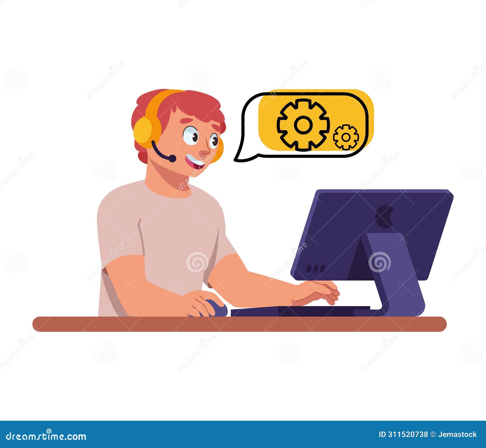 Customer Support Professional Stock Vector - Illustration of agent ...