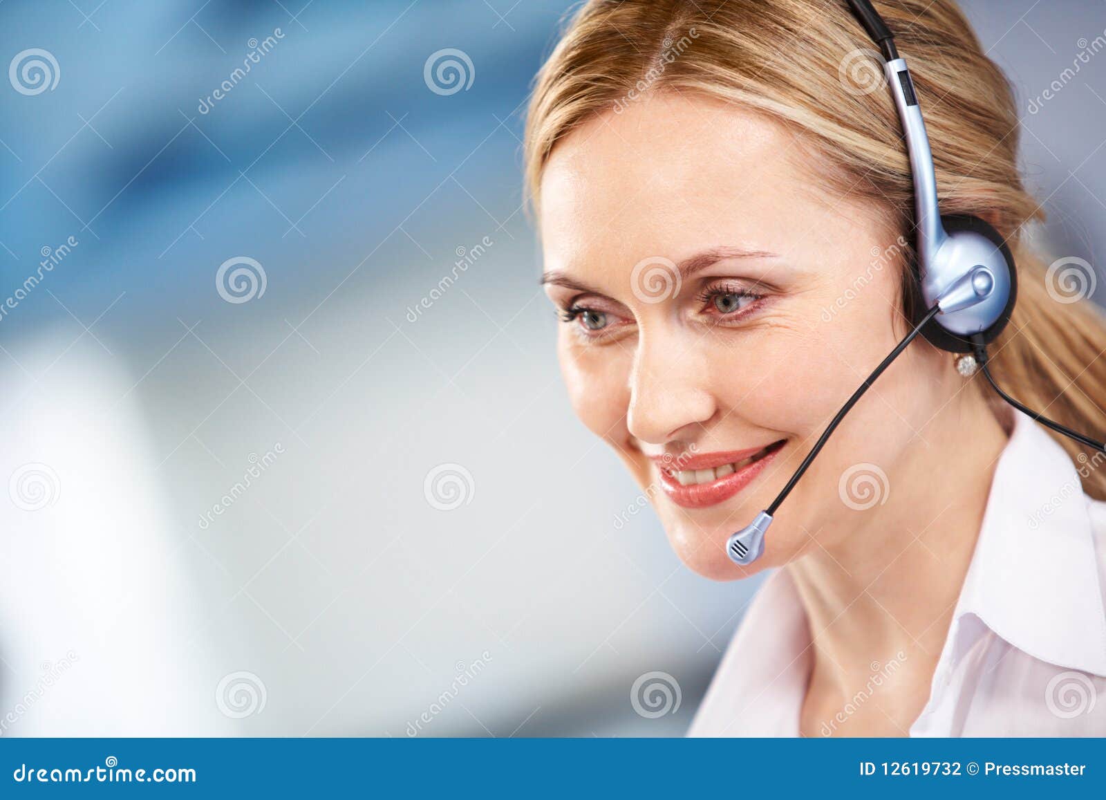 Customer Support Representative Stock Photo - Image of lady, busy: 12619732