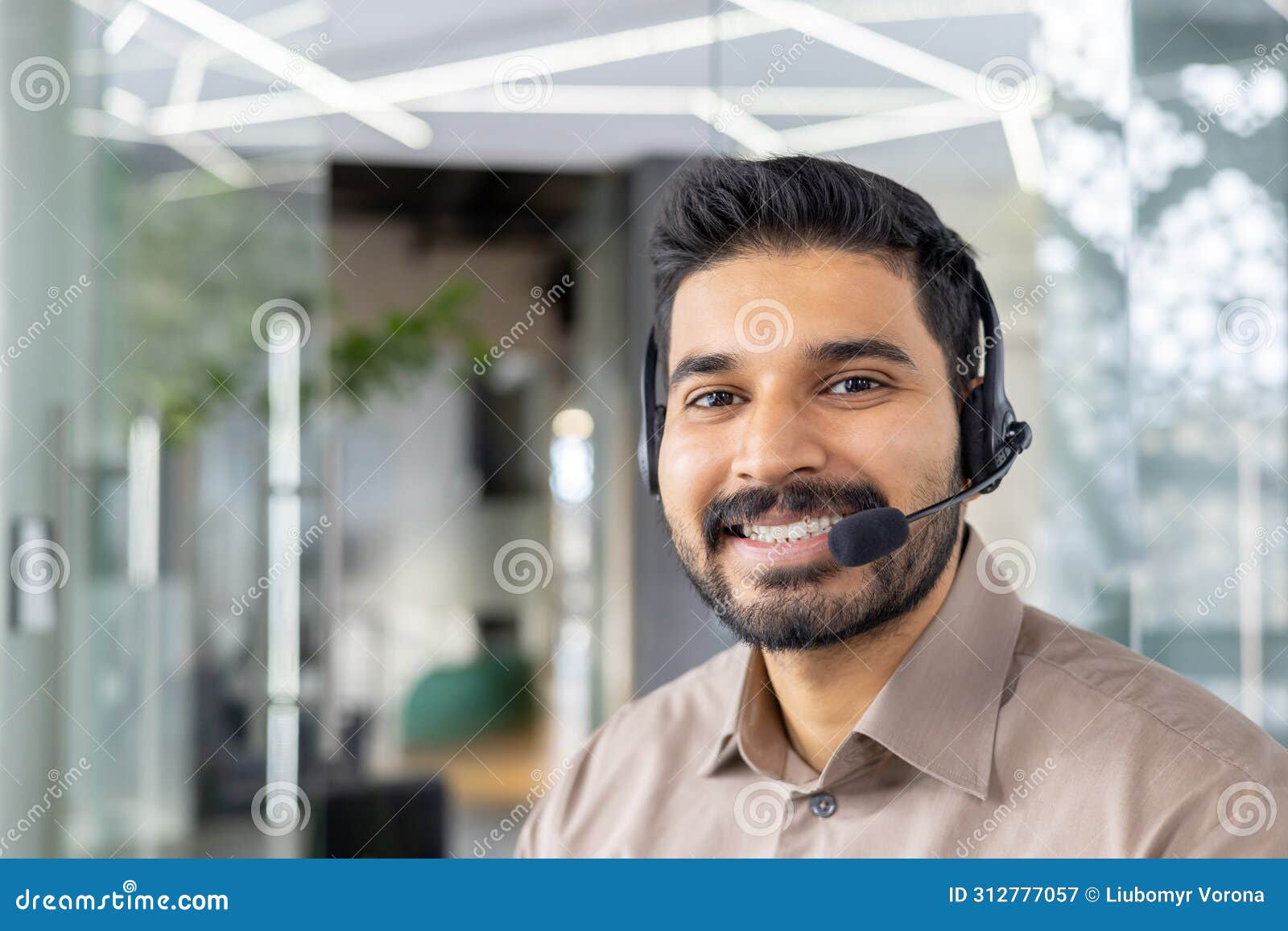 Customer Support Representative in Modern Office Space Stock Image ...