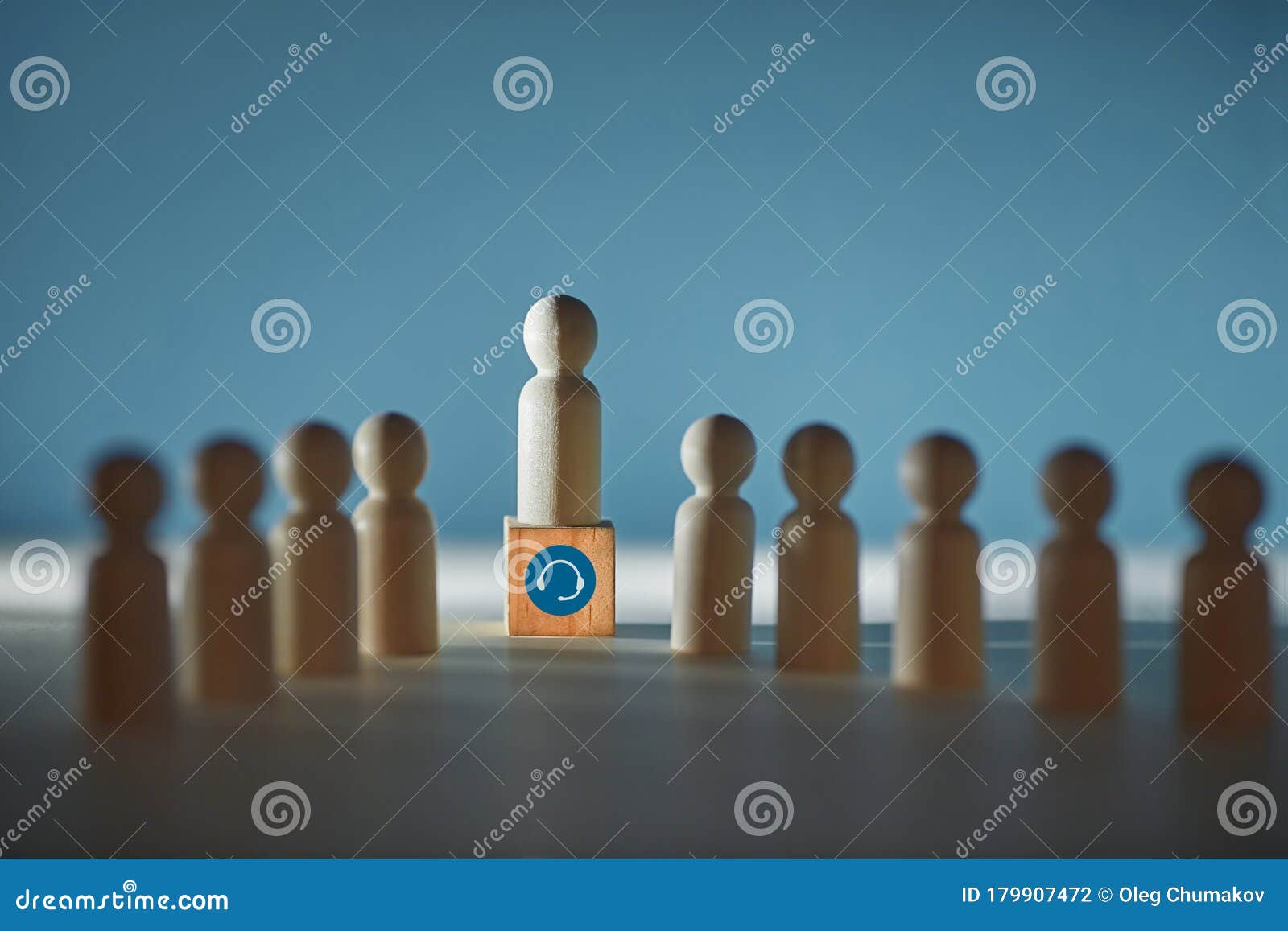 Customer Support Service. Call Centre. Round-the-clock Help. Wooden ...