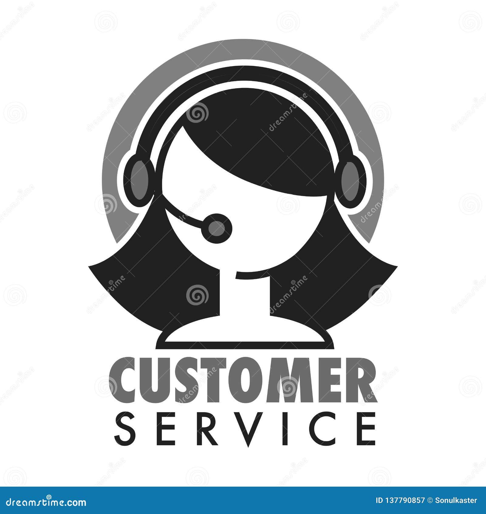 Customer Support Service Chat or Virtual Assistant Icon. Stock Vector ...