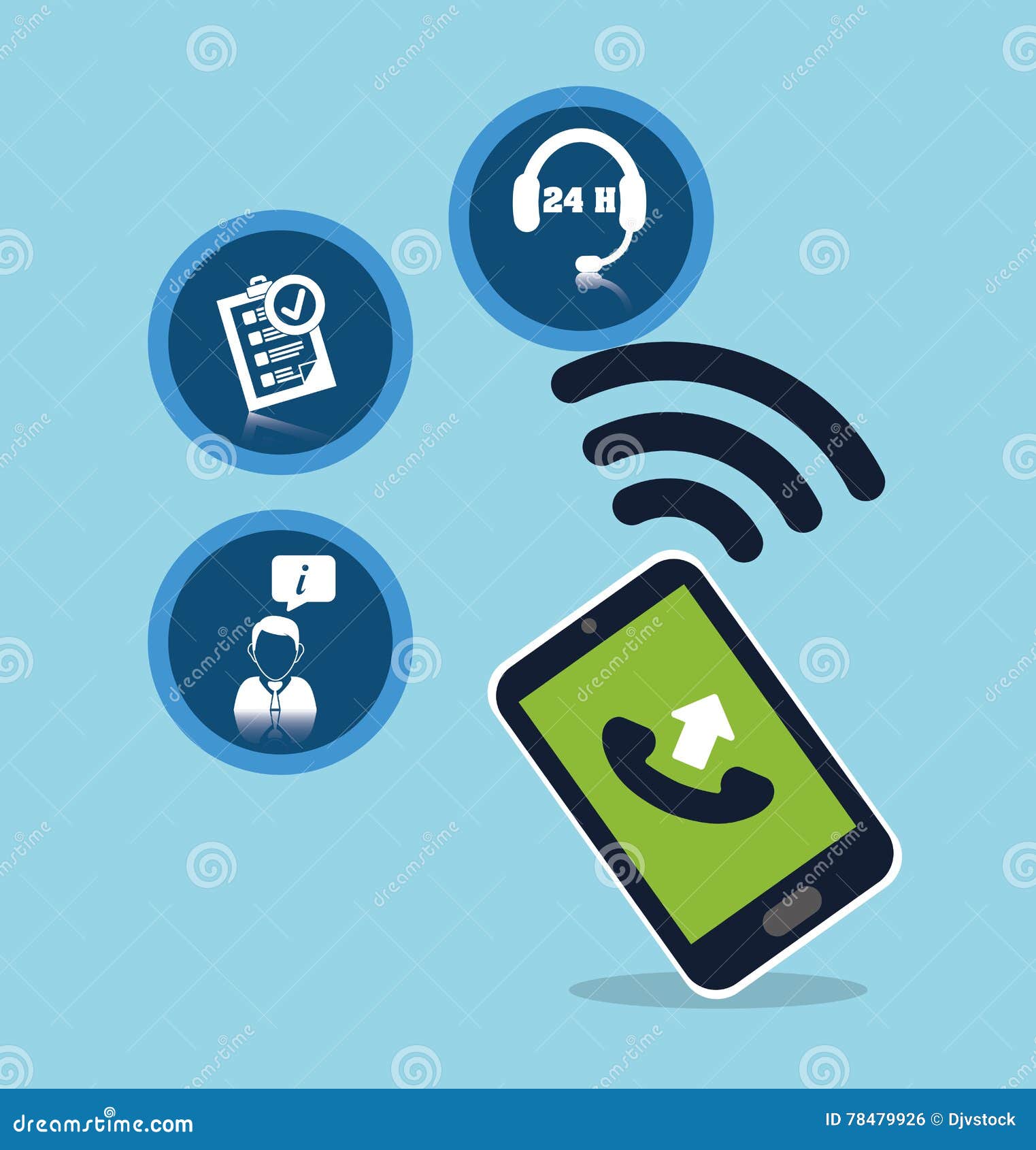 Customer Support Service Icons Stock Vector - Illustration of marketing ...